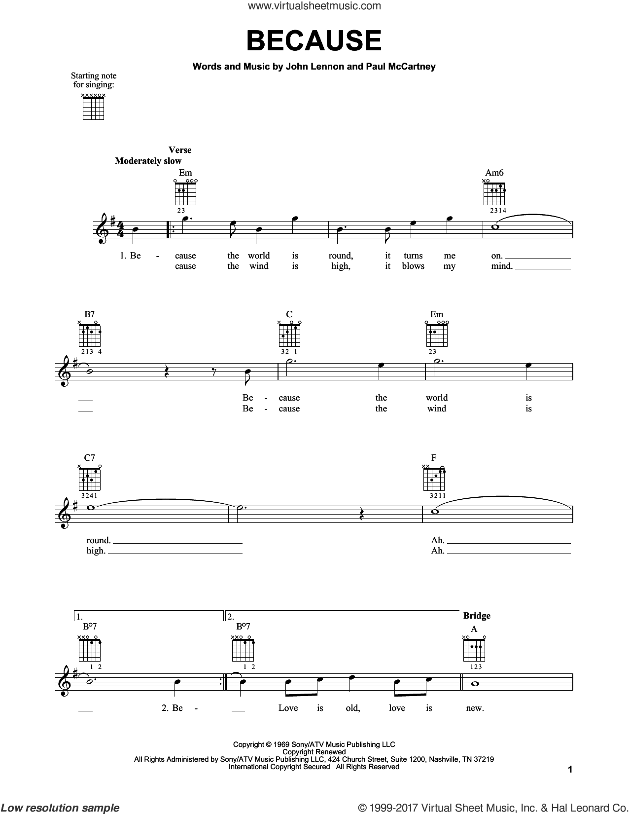 Because sheet music for guitar solo (chords) (PDF-interactive)