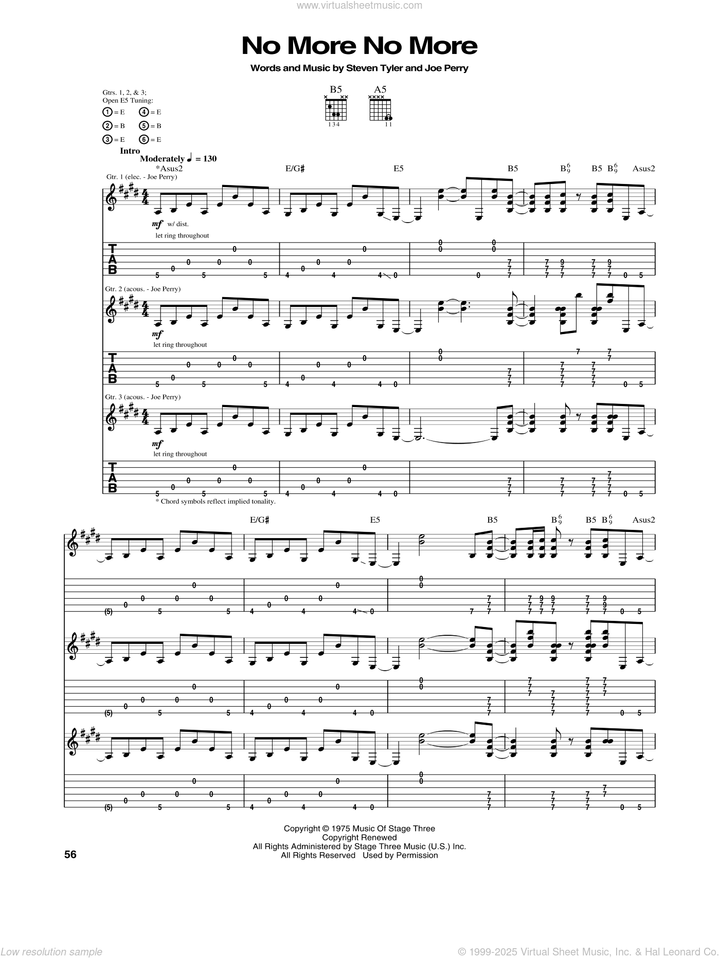No More No More sheet music for guitar (tablature) (PDF)