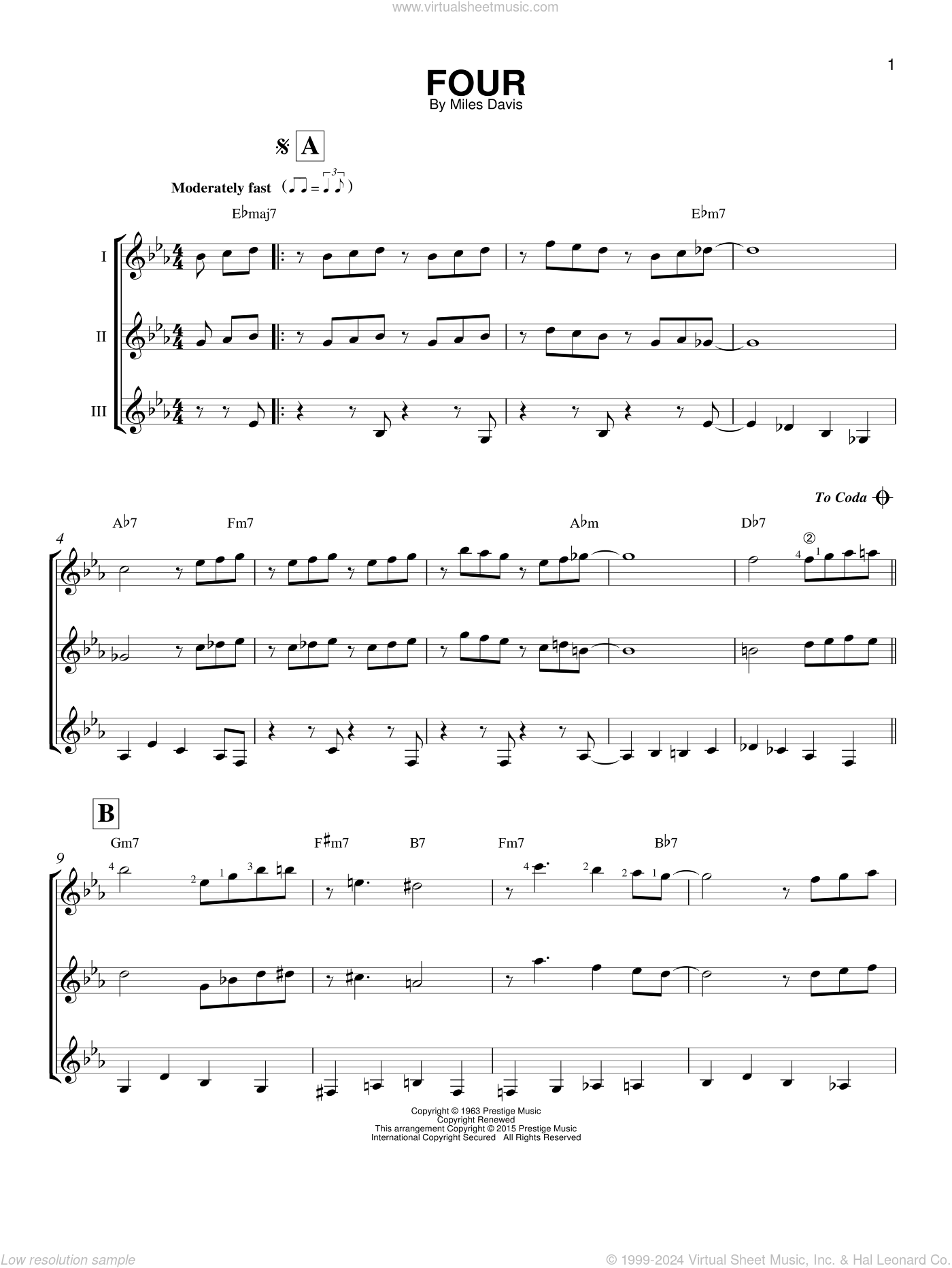 Four sheet music for guitar ensemble (PDF)