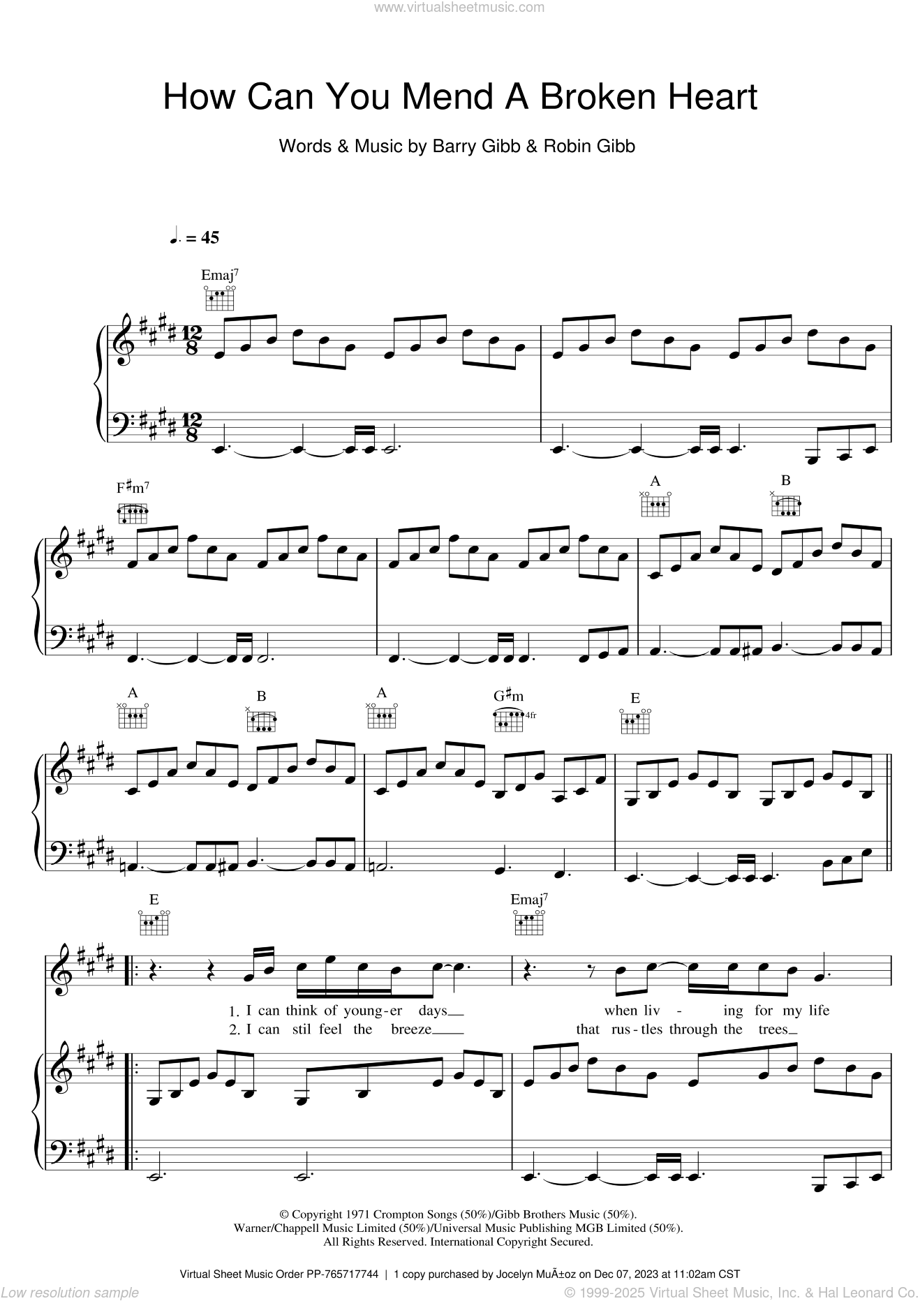Al Green: How Can You Mend A Broken Heart sheet music for violin solo