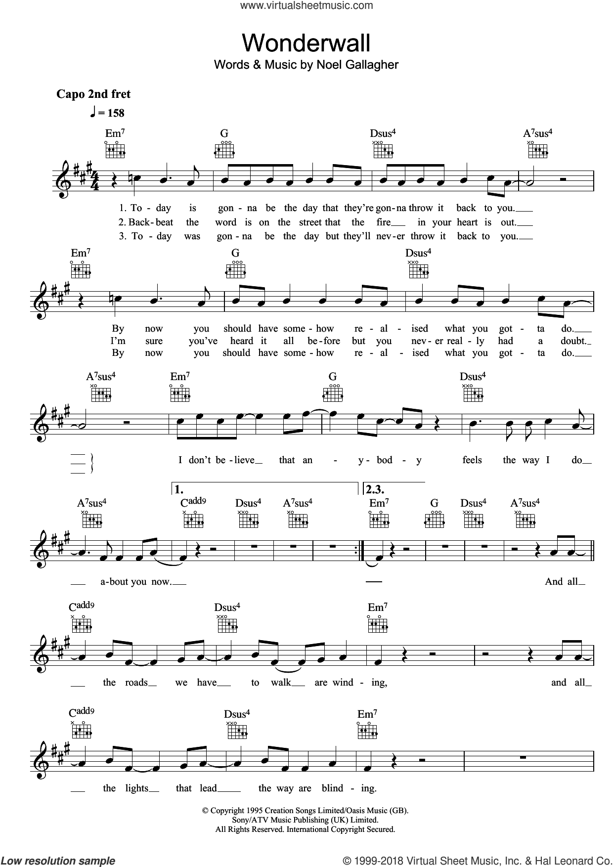 Wonderwall Chords