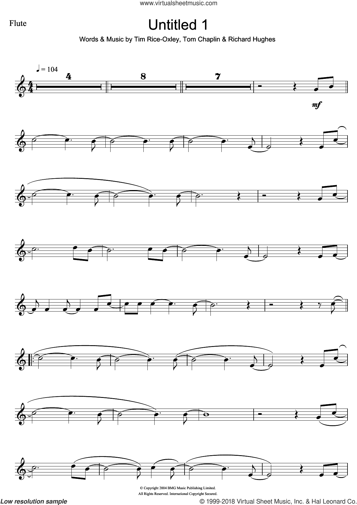 Untitled 1 sheet music for flute solo (PDF)