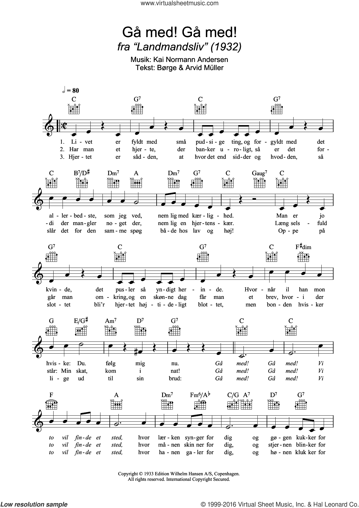 Ga Med! Ga Med! sheet music (fake book) (PDF)