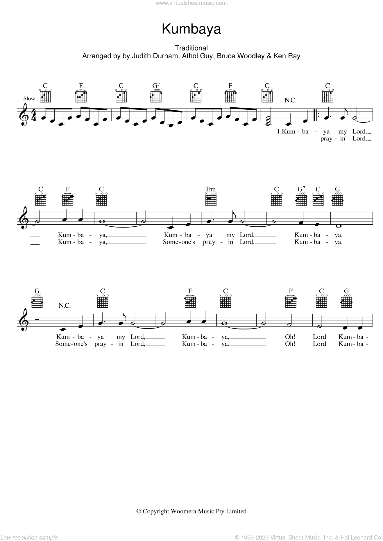 Kumbaya Guitar Chords