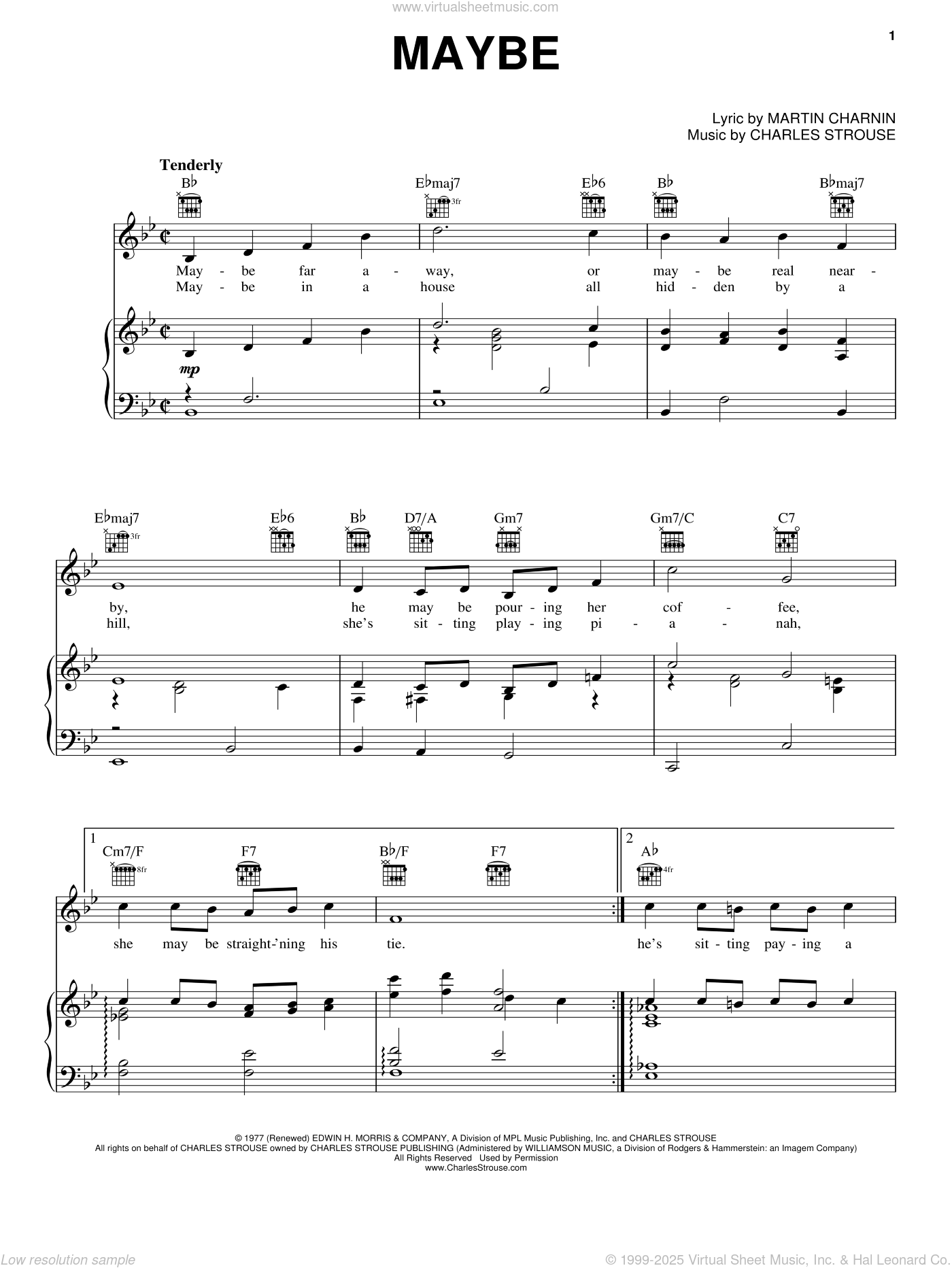 Maybe sheet music (from Annie| (complete set of parts) for voice, piano ...