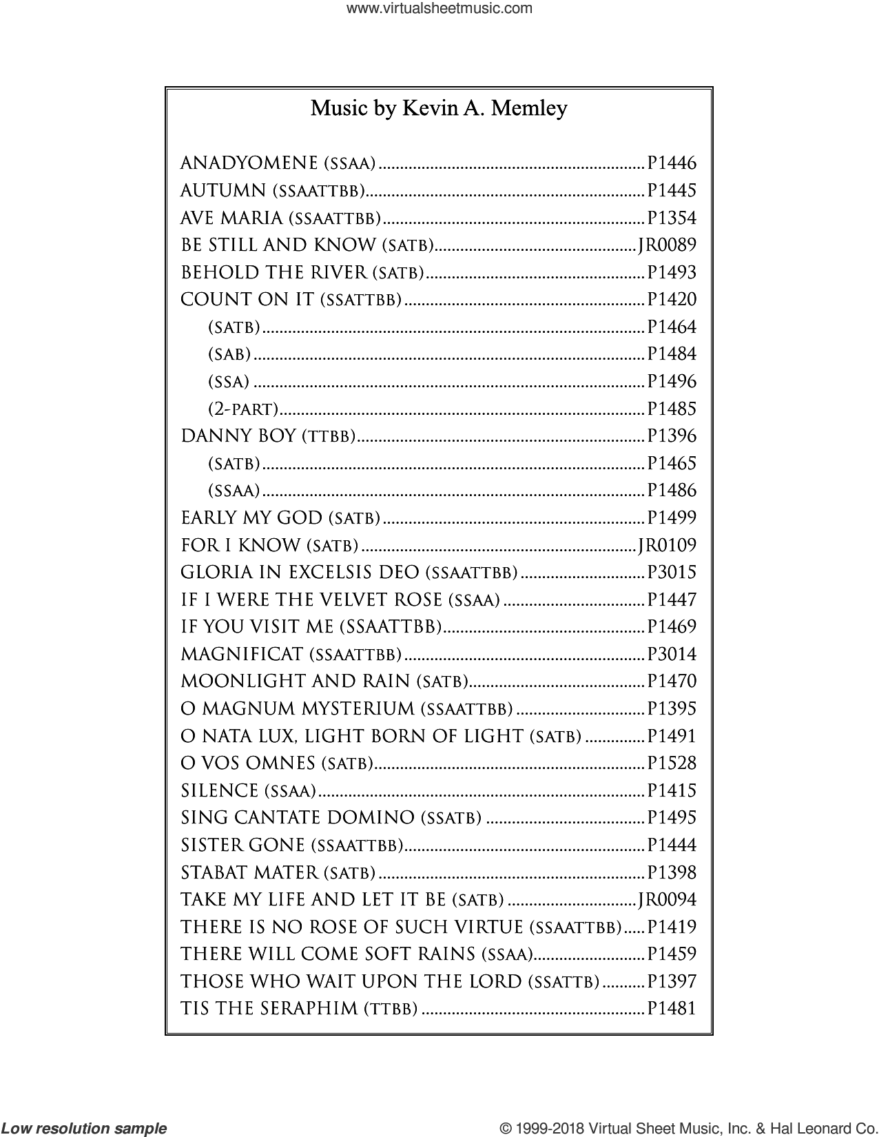 For I Know sheet music for choir (SATB: soprano, alto, tenor, bass)