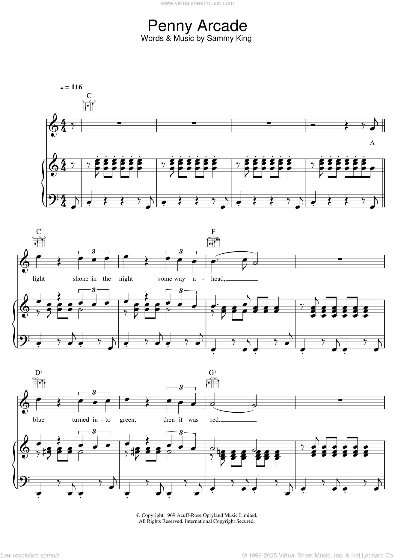 Penny Arcade sheet music for voice, piano or guitar (PDF)