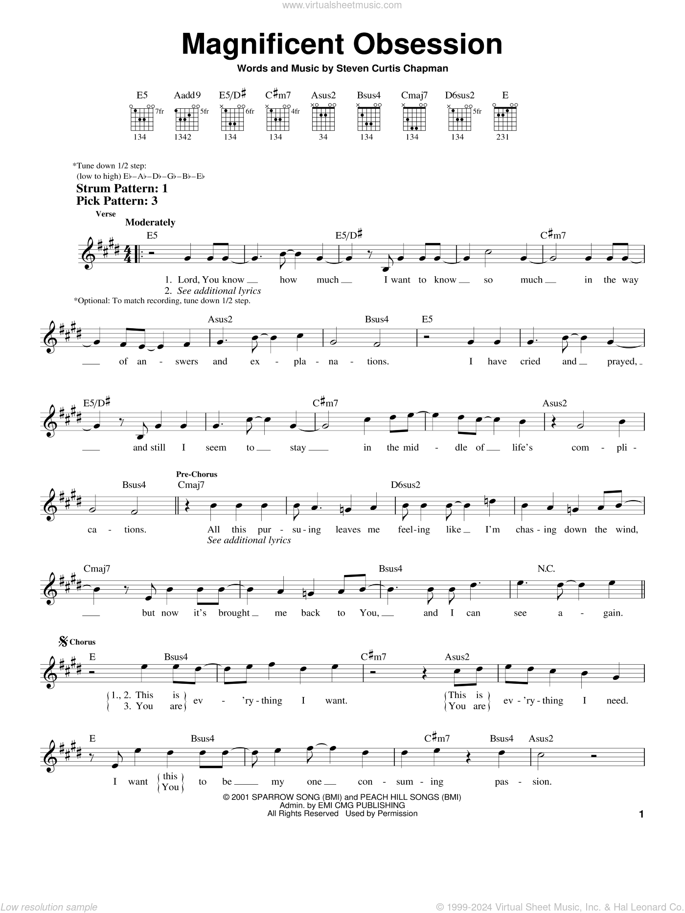 Magnificent Obsession sheet music for guitar solo (chords) v2