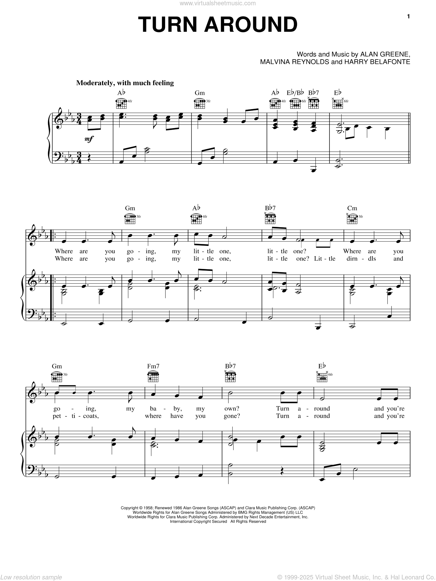 Dick & DeeDee: Turn Around sheet music for voice, piano or guitar