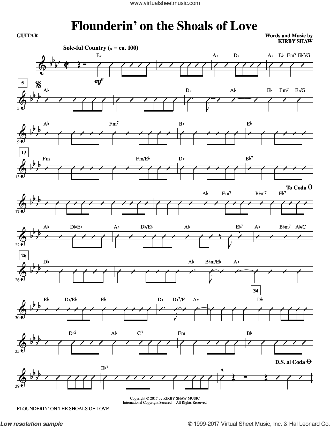 Flounderin' on the Shoals of Love (complete set of parts) sheet music ...