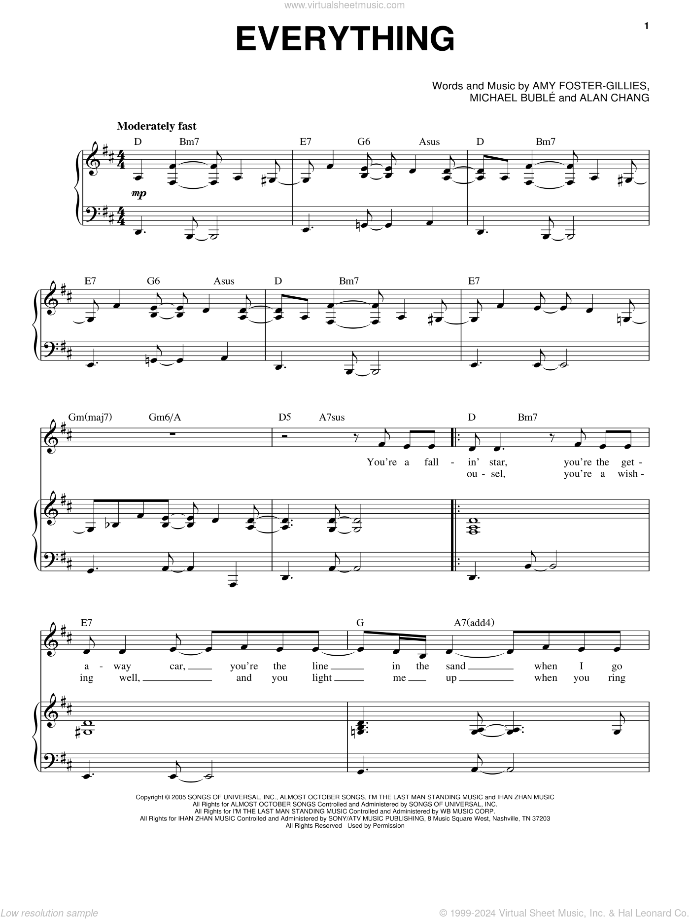 Everything sheet music for voice and piano (PDF-interactive)