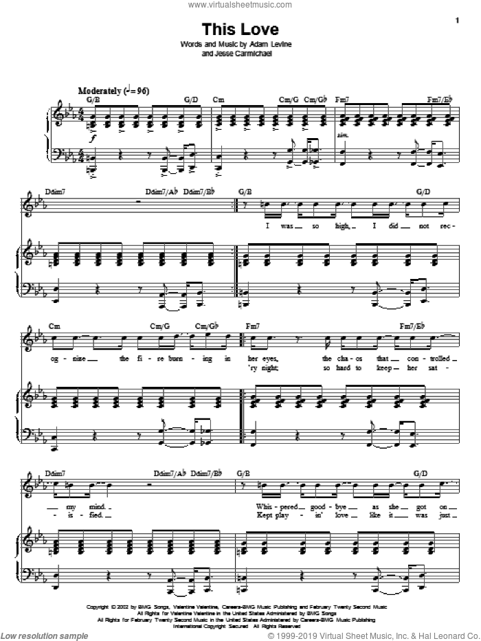 This Love sheet music for voice and piano (PDF-interactive)