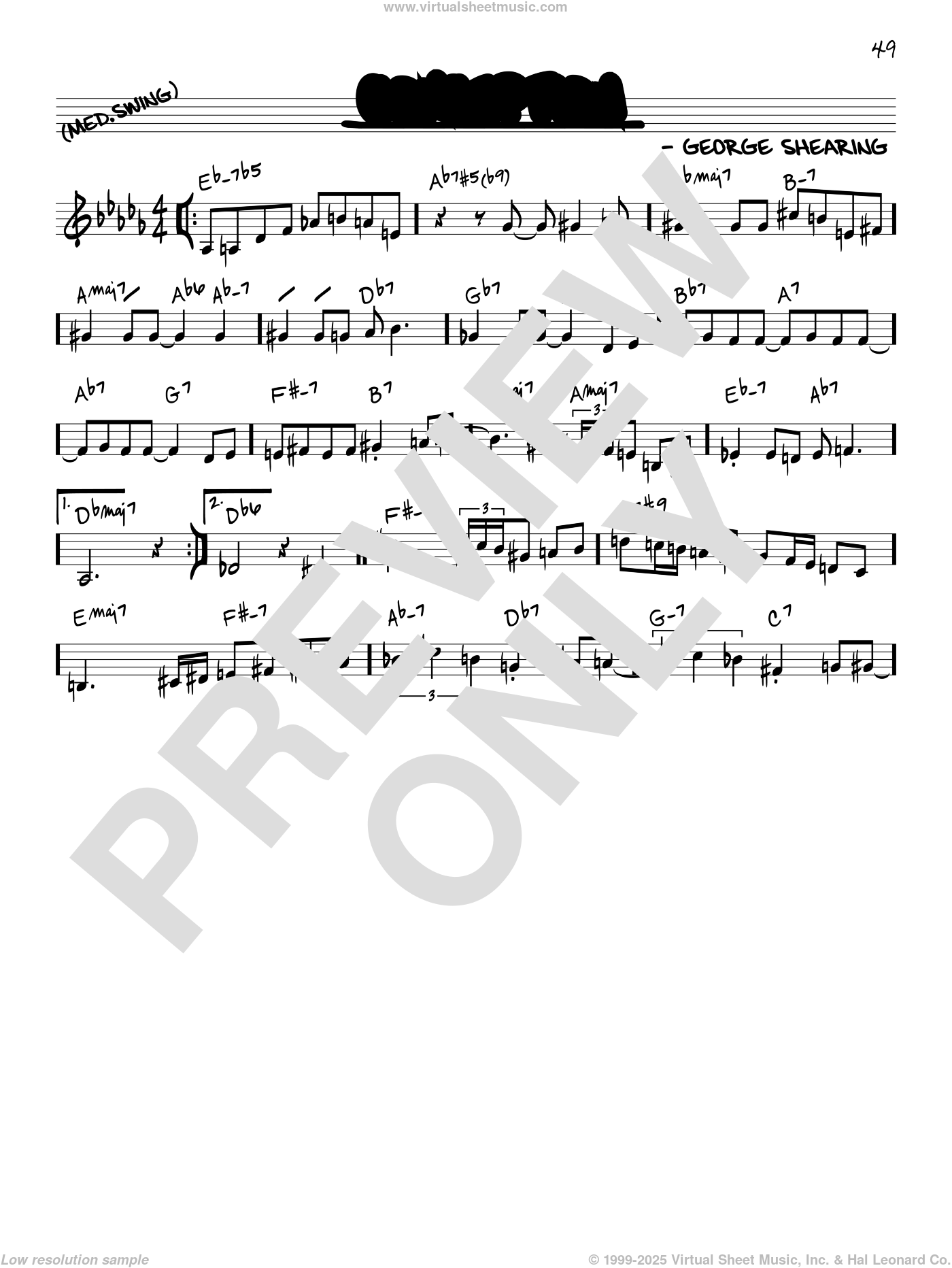 Conception sheet music for voice and other instruments (in C)