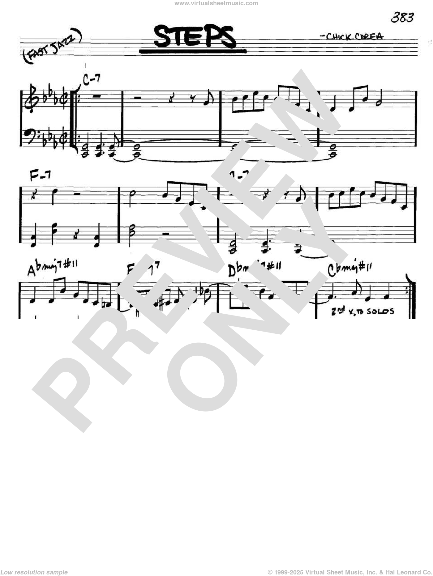 Steps sheet music for voice and other instruments (in C) (PDF)