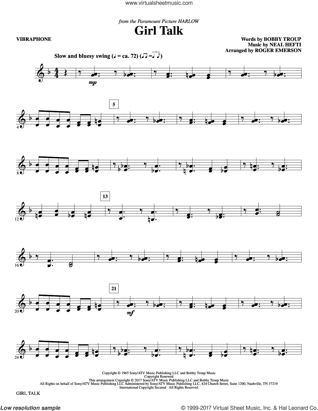 Girl Talk (complete set of parts) sheet music for orchestra/band
