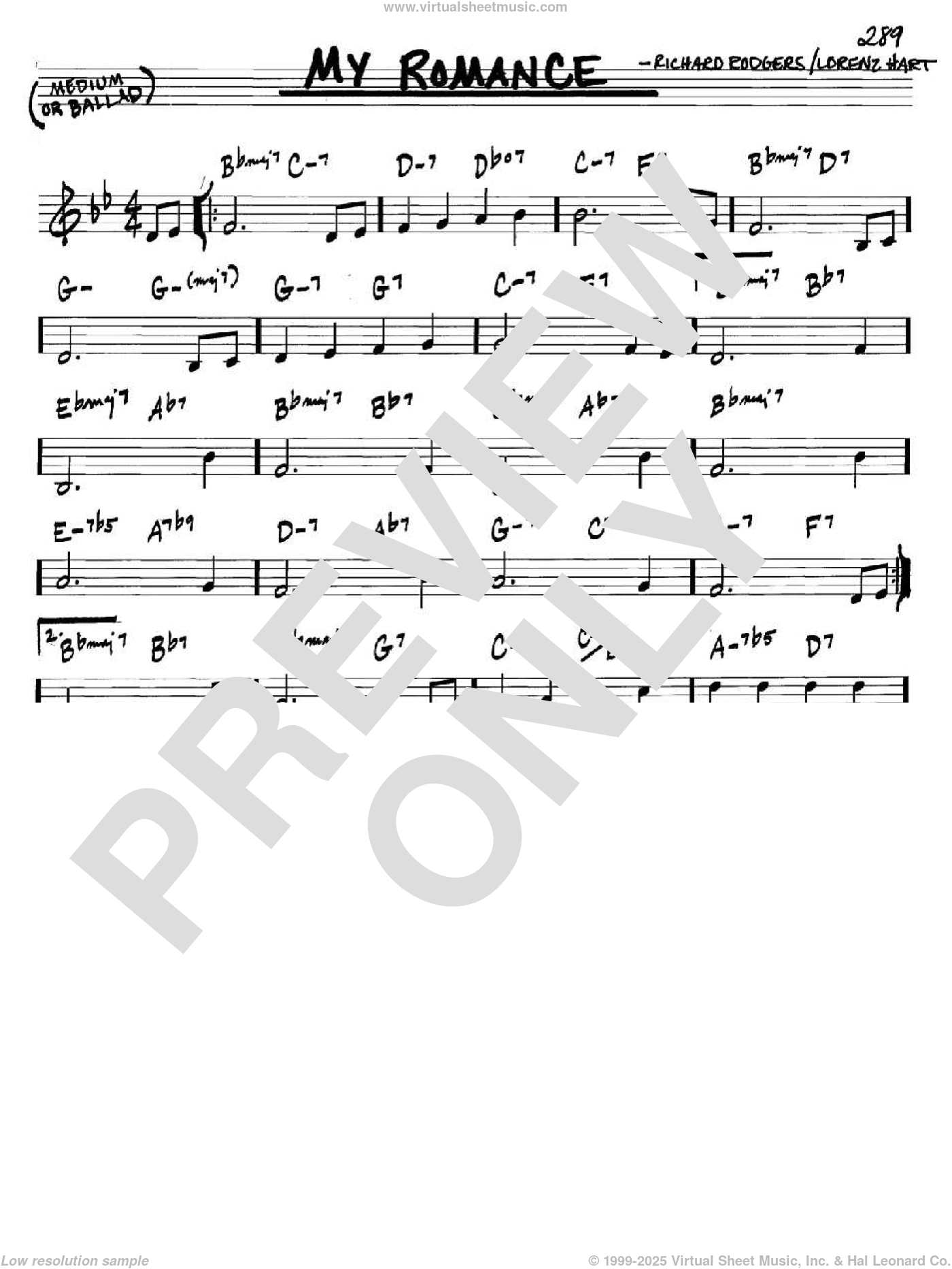 My Romance sheet music for voice and other instruments (in C)