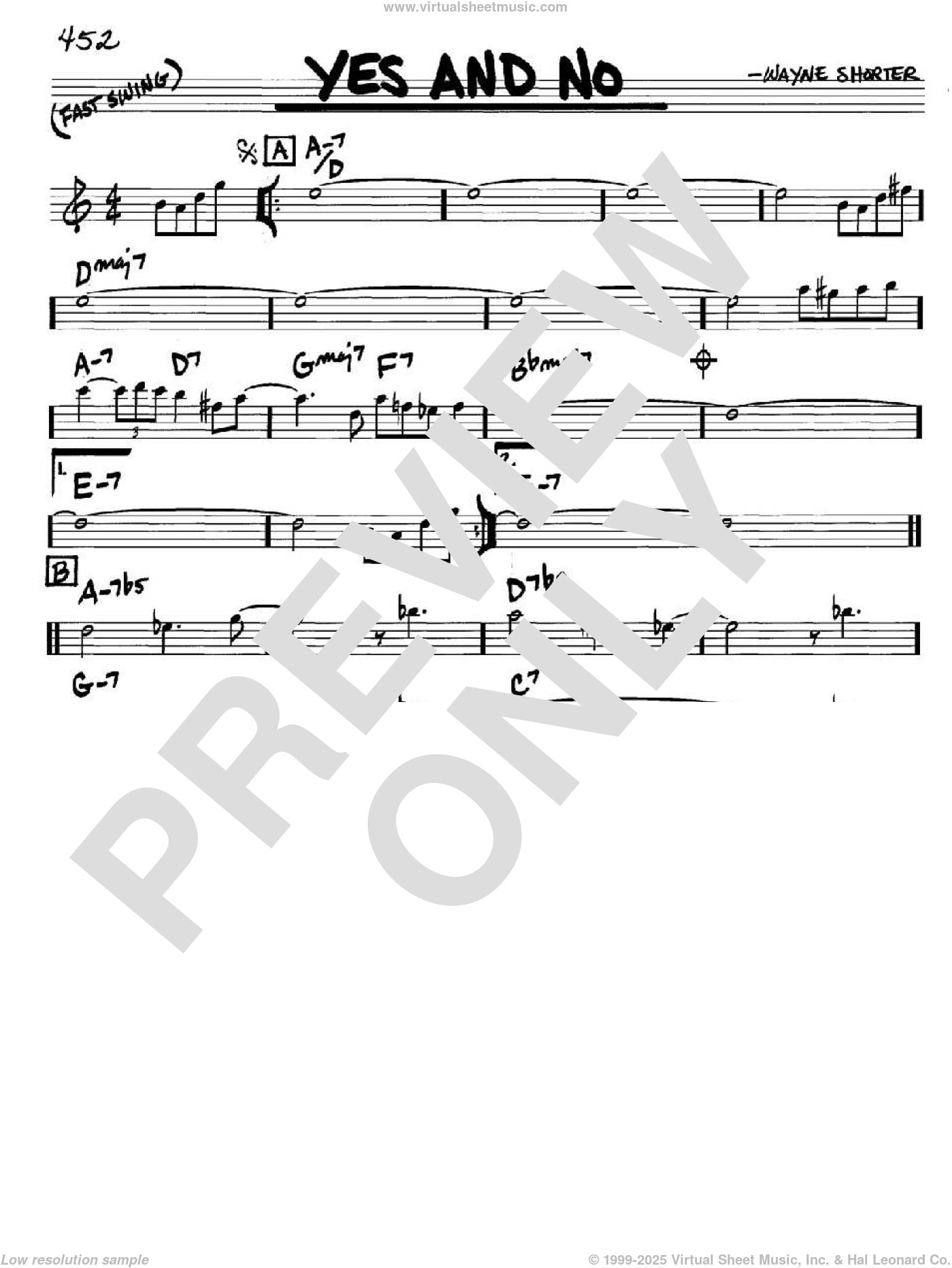 Yes And No sheet music for voice and other instruments (in C)