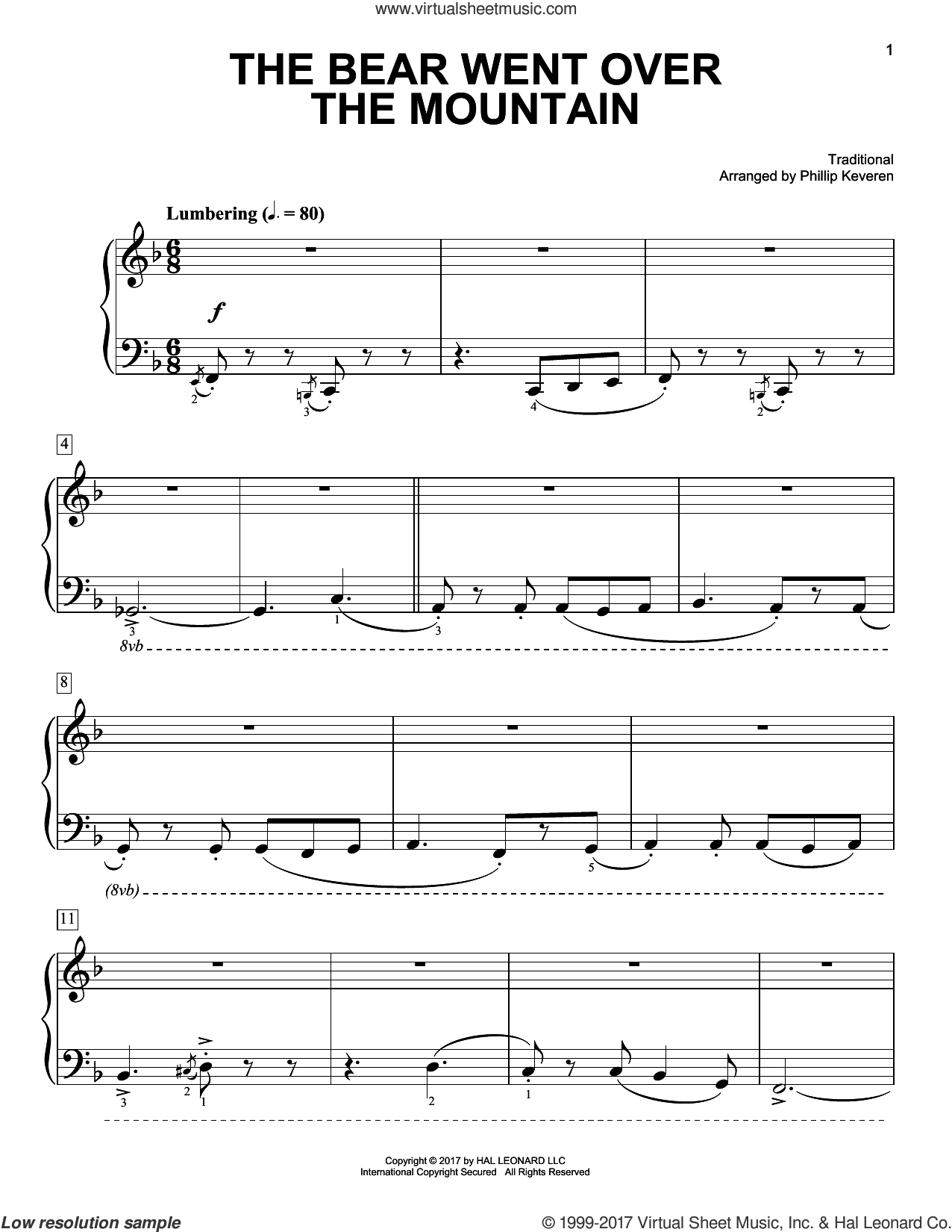 The Bear Went Over The Mountain [Classical version] (arr. Phillip ...