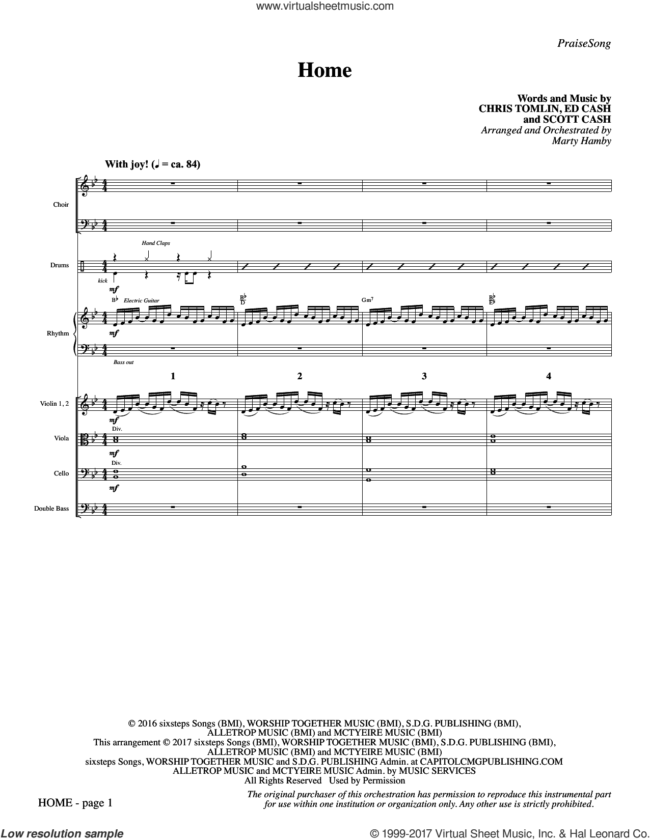 Home sheet music (complete collection) for orchestra/band (PDF)