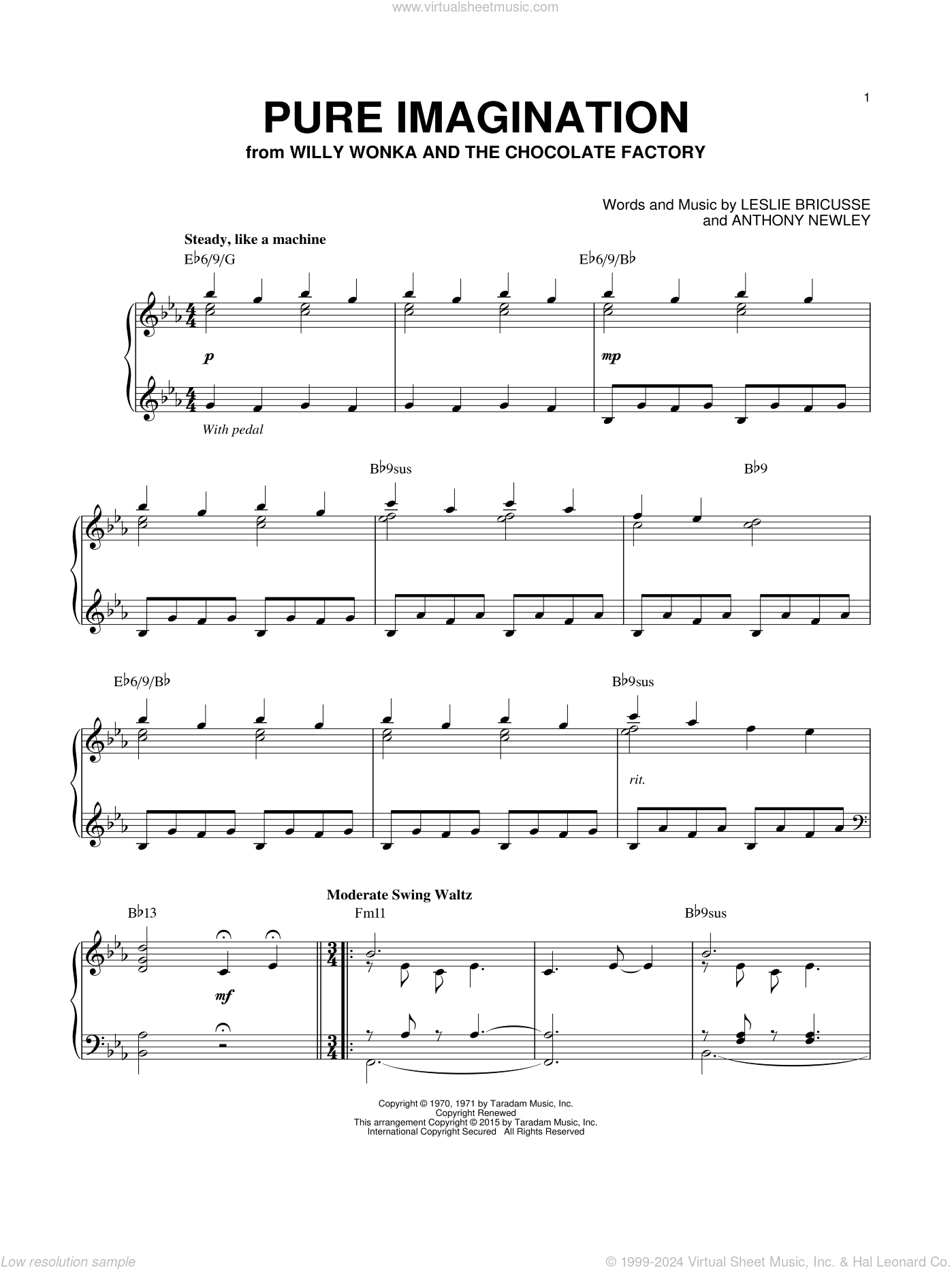Pure Imagination [Jazz version] (arr. Brent Edstrom) sheet music for ...