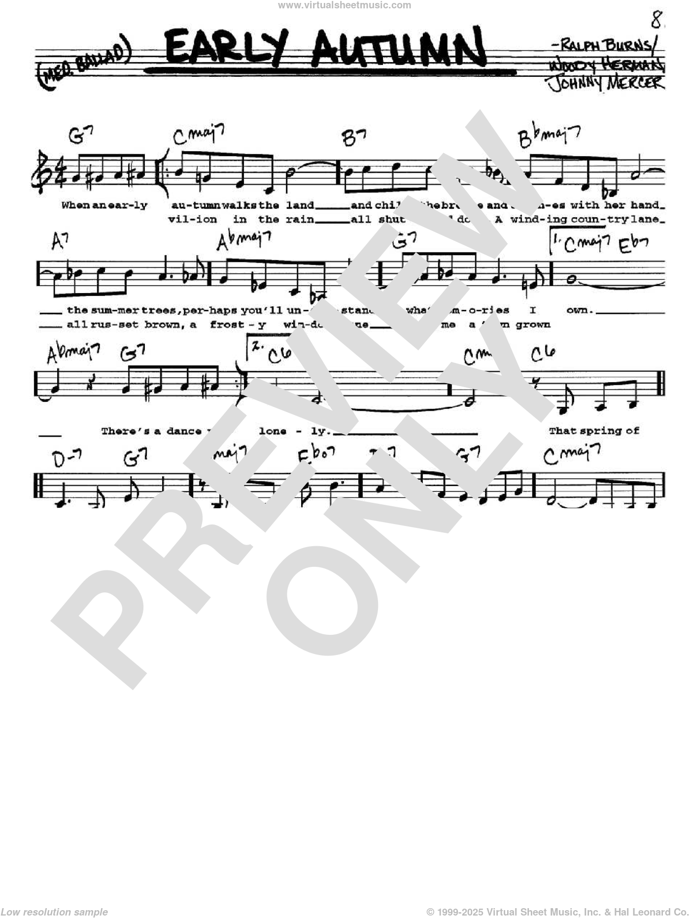 Early Autumn sheet music (real book with lyrics) (PDF)