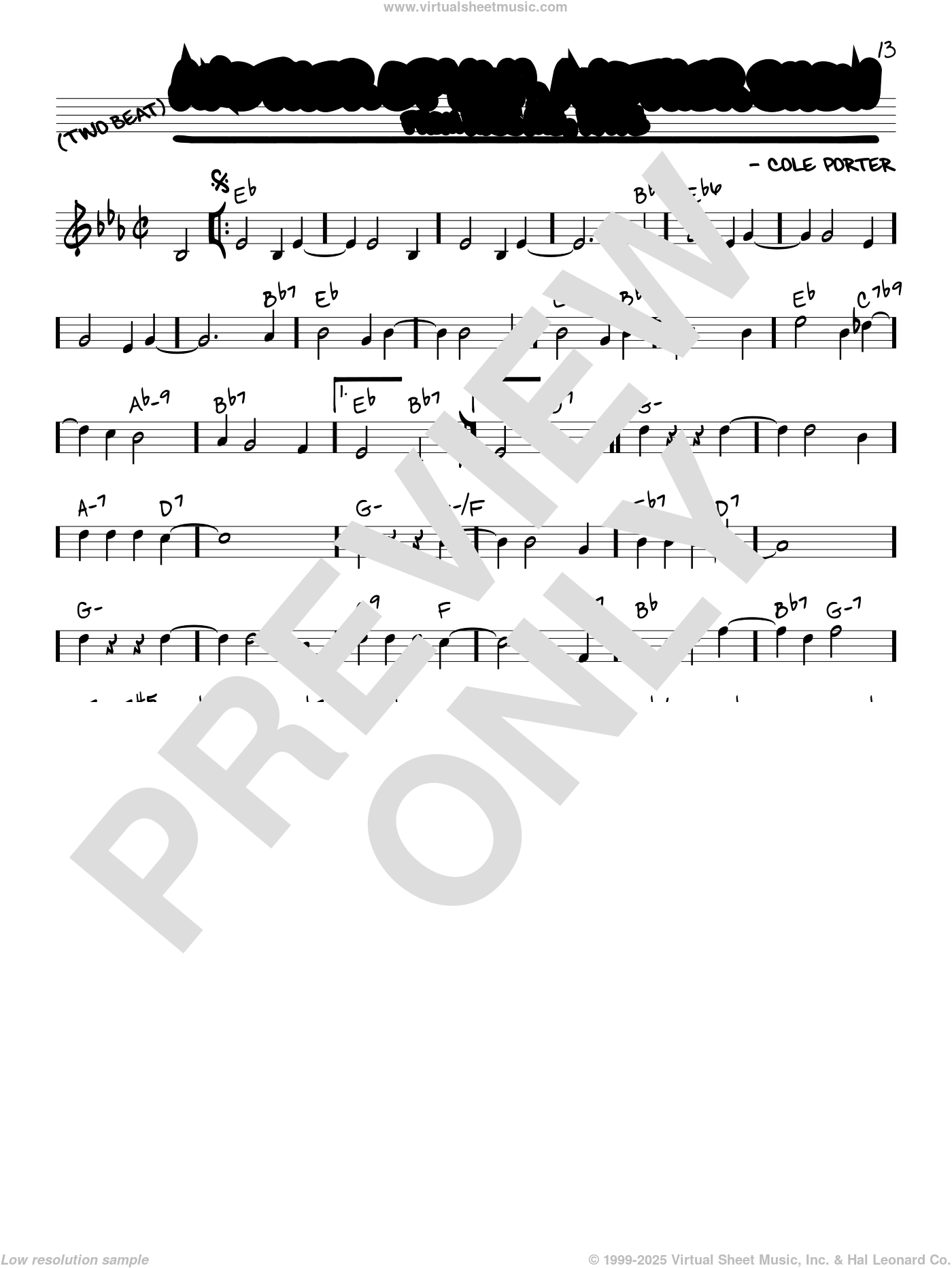 Another Op'nin', Another Show (from Kiss Me, Kate) sheet music (real ...