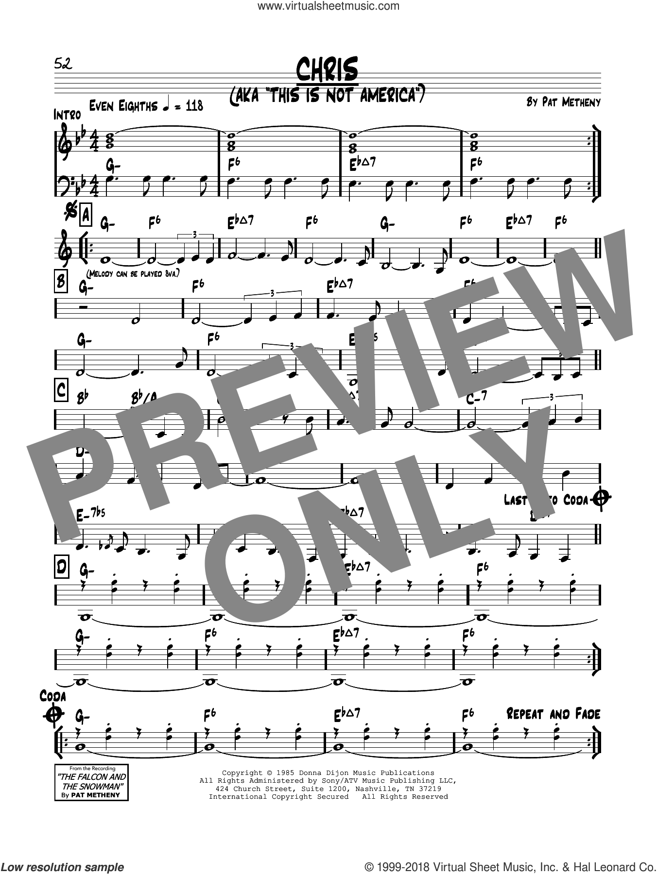 Chris sheet music (real book - melody and chords) (real book)
