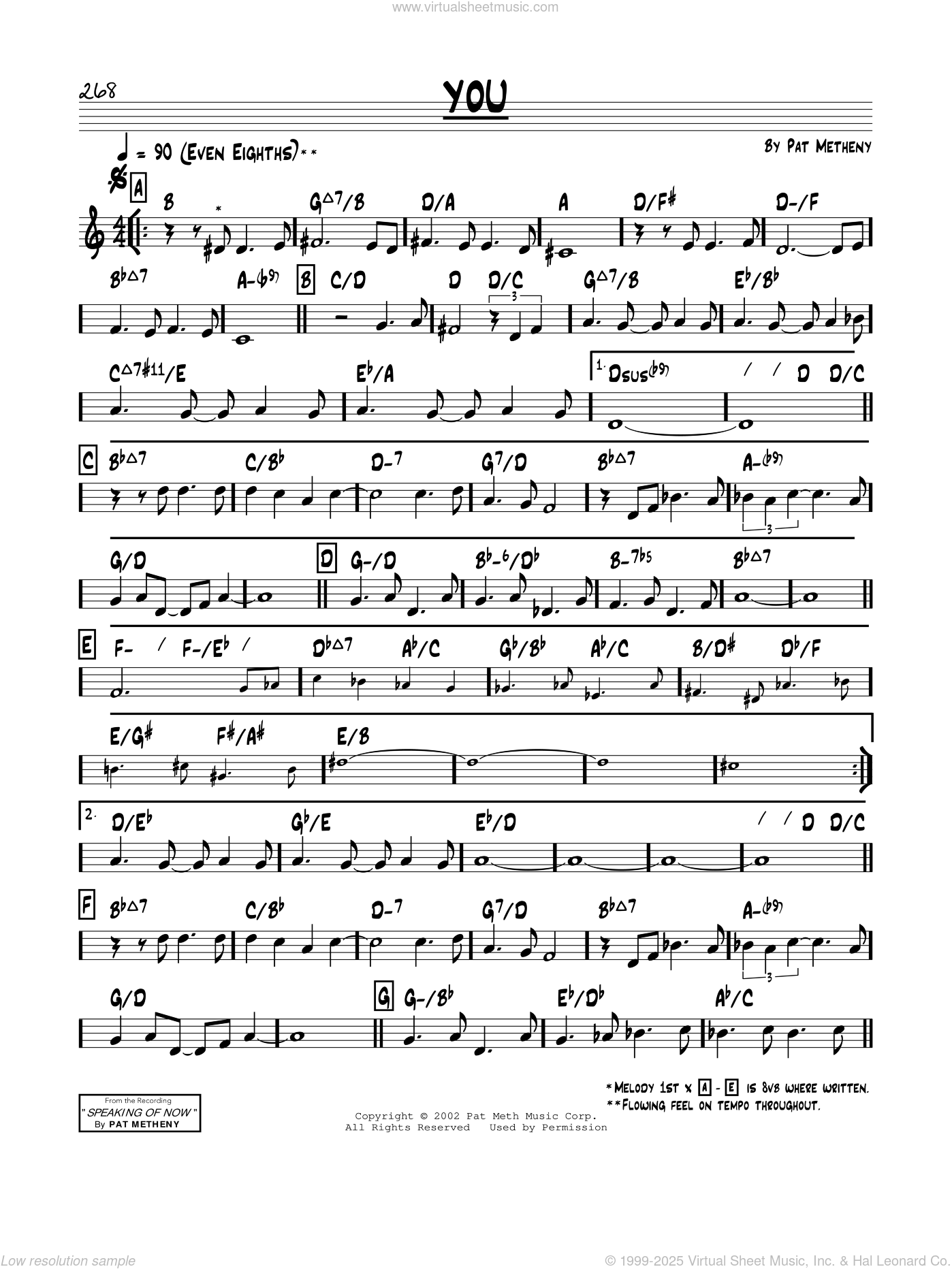 You sheet music (real book - melody and chords) (real book) (PDF)