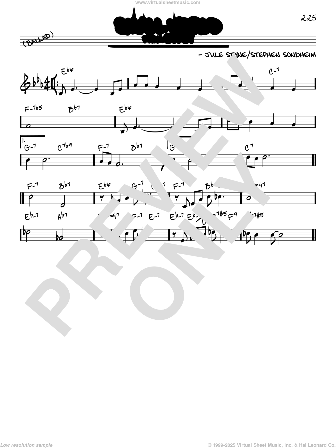 Small World sheet music (real book - melody and chords) (real book)