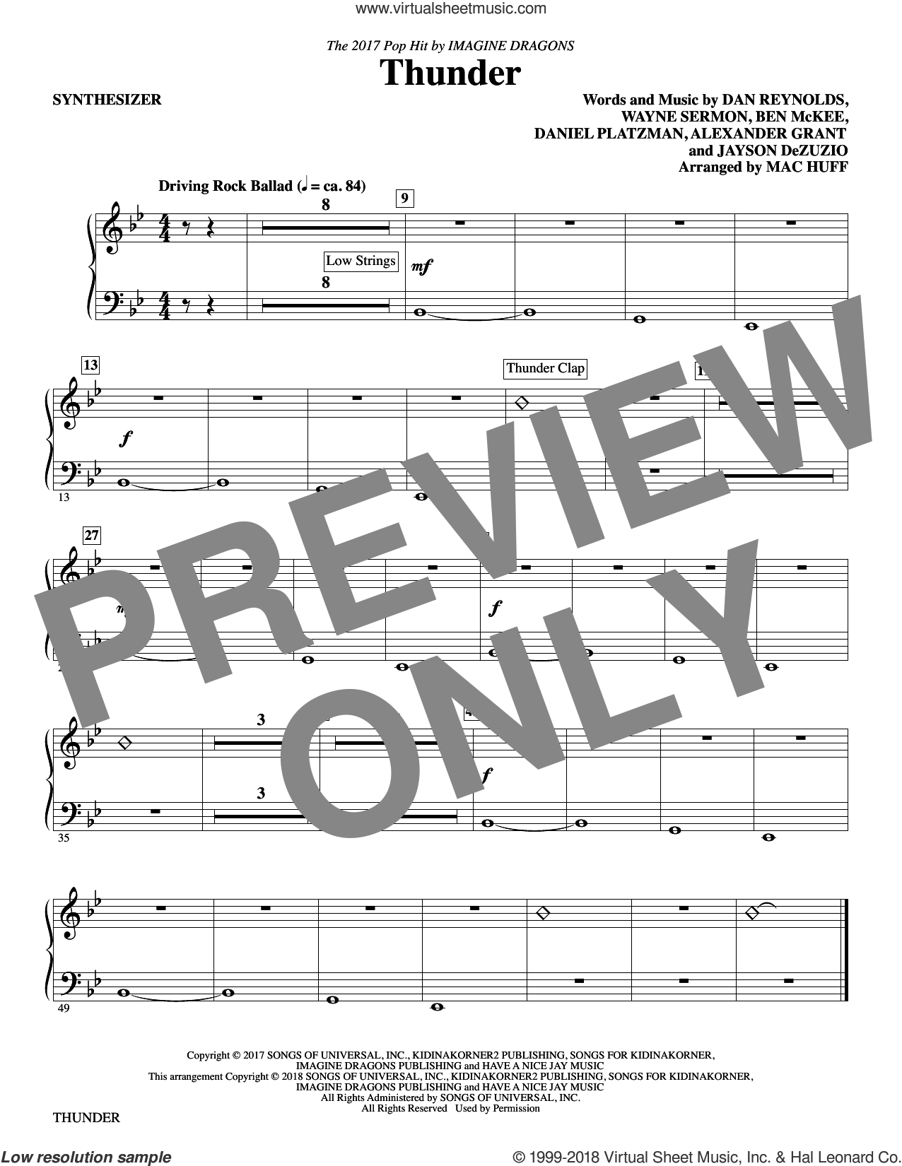 Thunder (complete set of parts) sheet music for orchestra/band