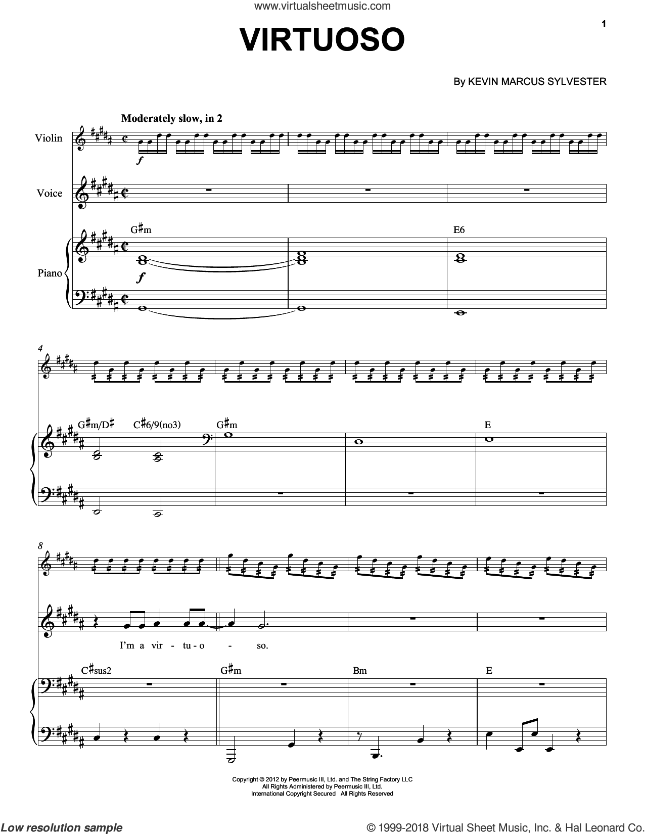 Virtuoso sheet music for violin and piano (PDF)