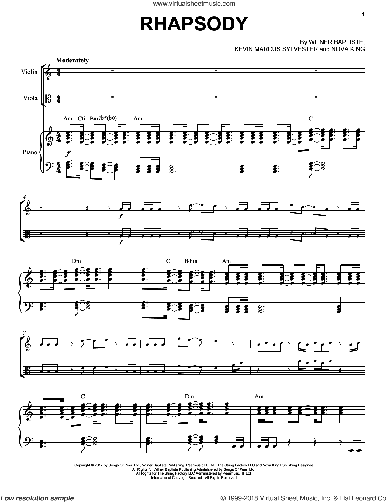 Rhapsody sheet music for viola, violin and piano (PDF)
