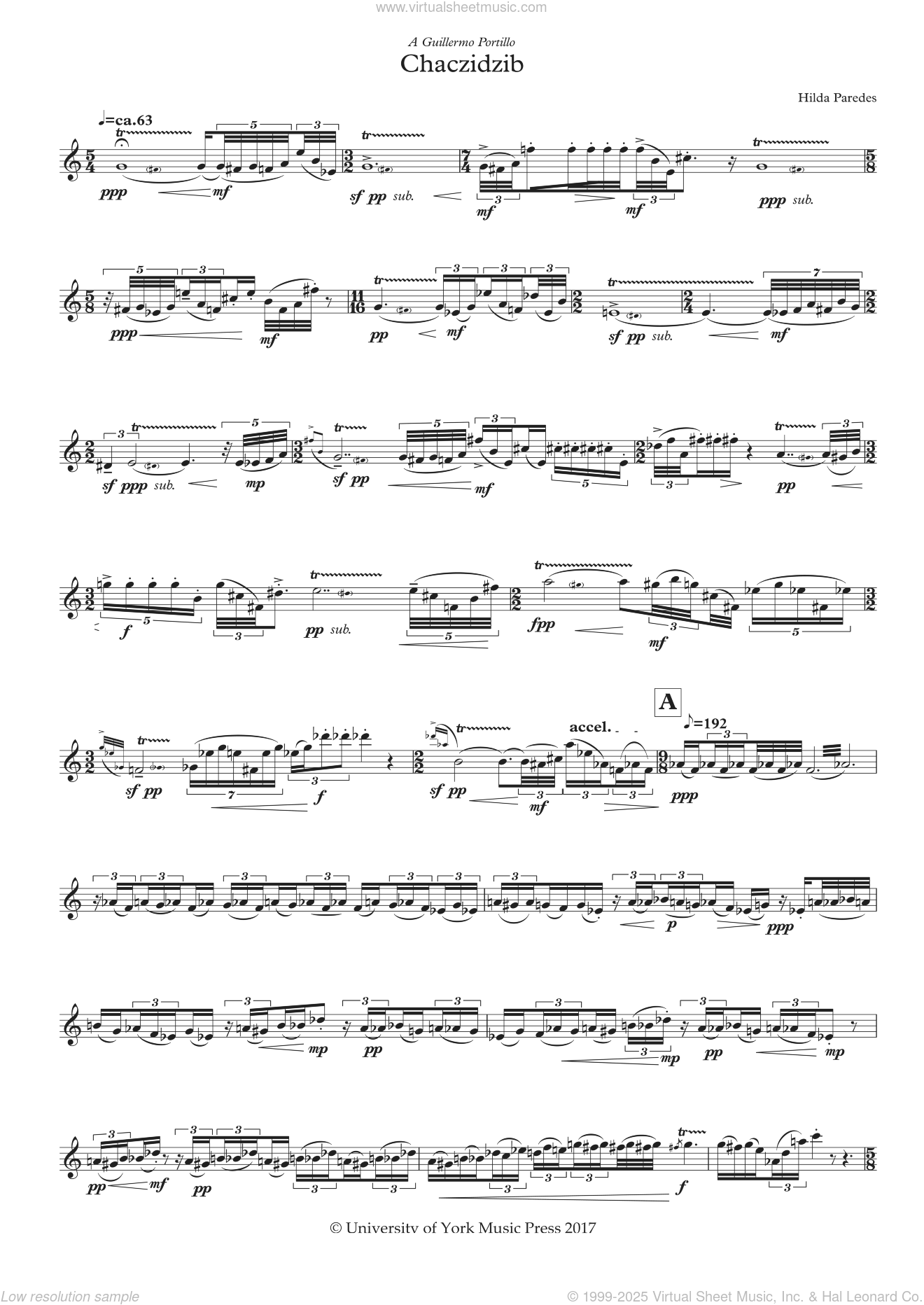 Chaczidzib sheet music for piccolo solo (PDF)