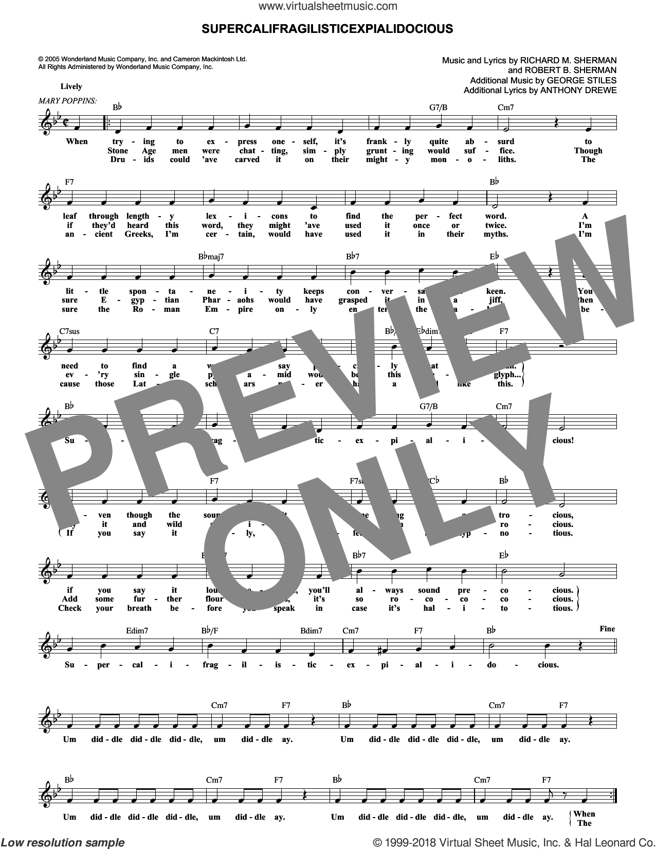 Richard M. Sherman: Supercalifragilisticexpialidocious (from Mary ...