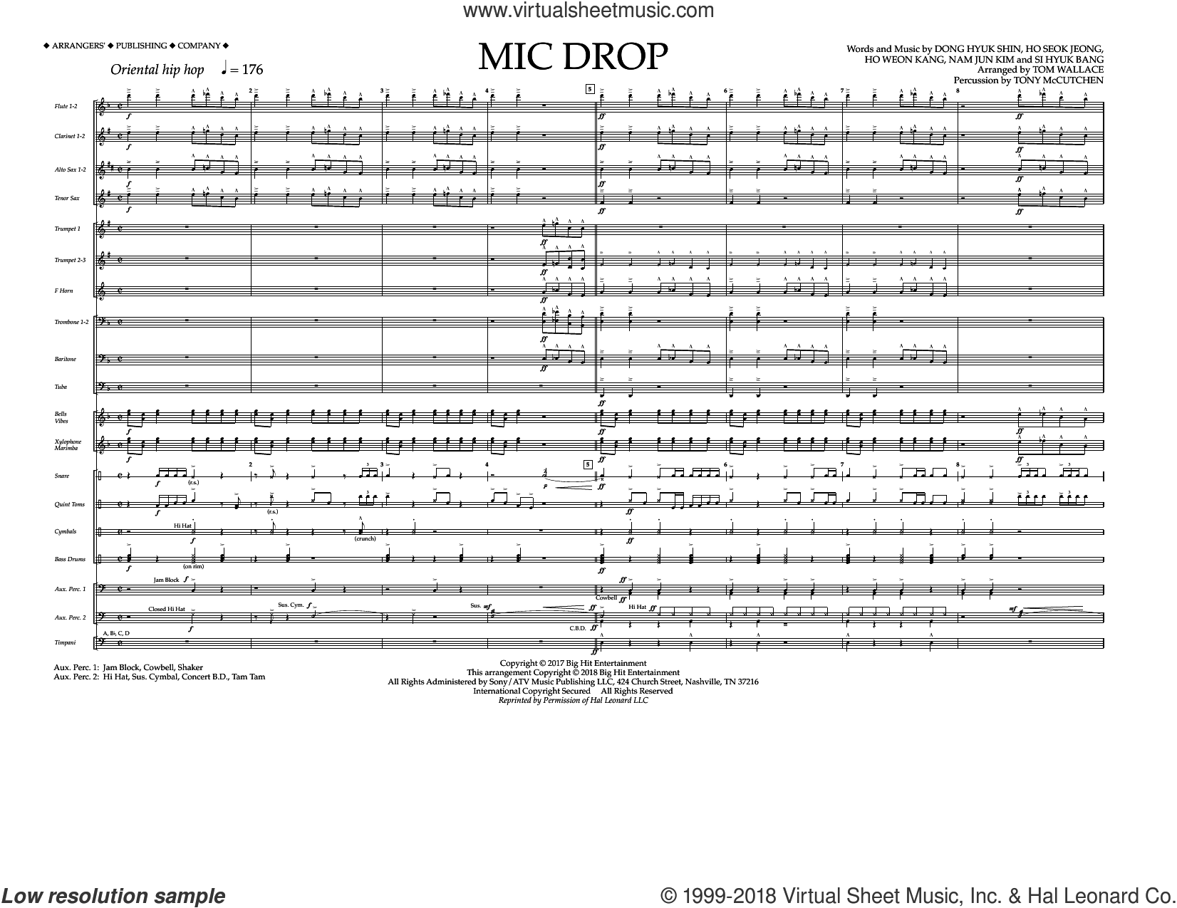 Mic Drop sheet music (complete collection) for marching band