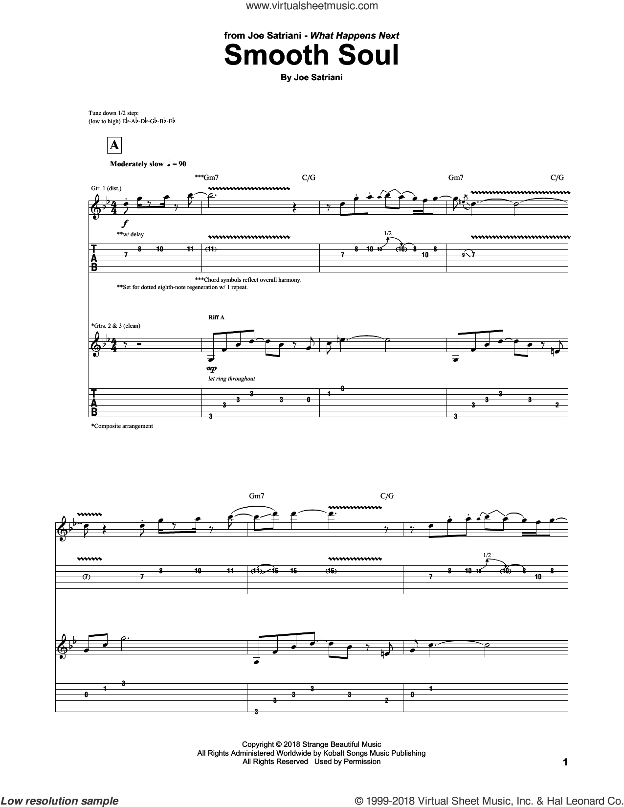 Smooth Soul sheet music for guitar (tablature) (PDF)