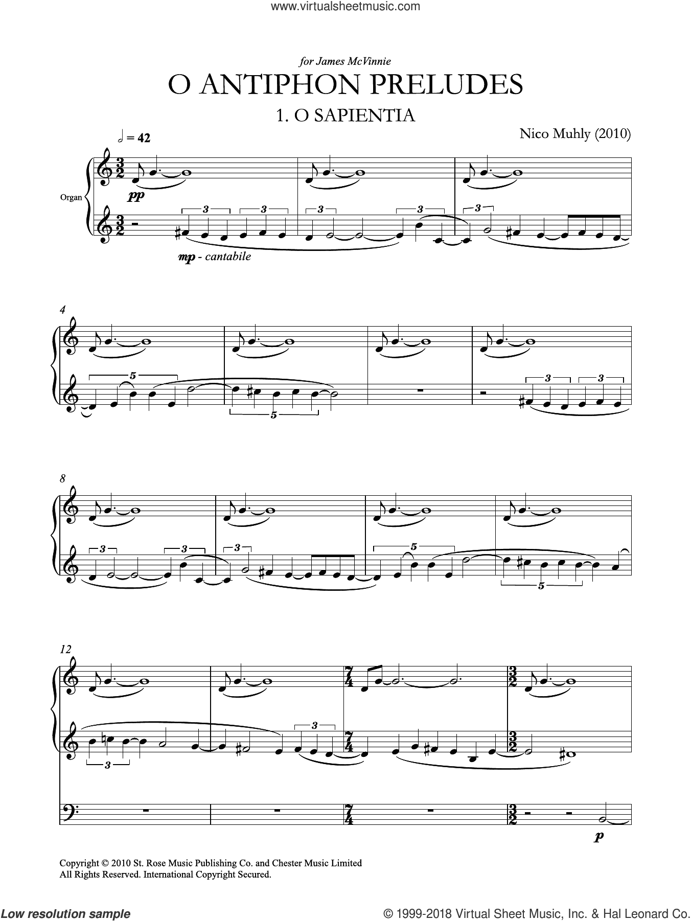 O Antiphon Preludes sheet music for organ (PDF)