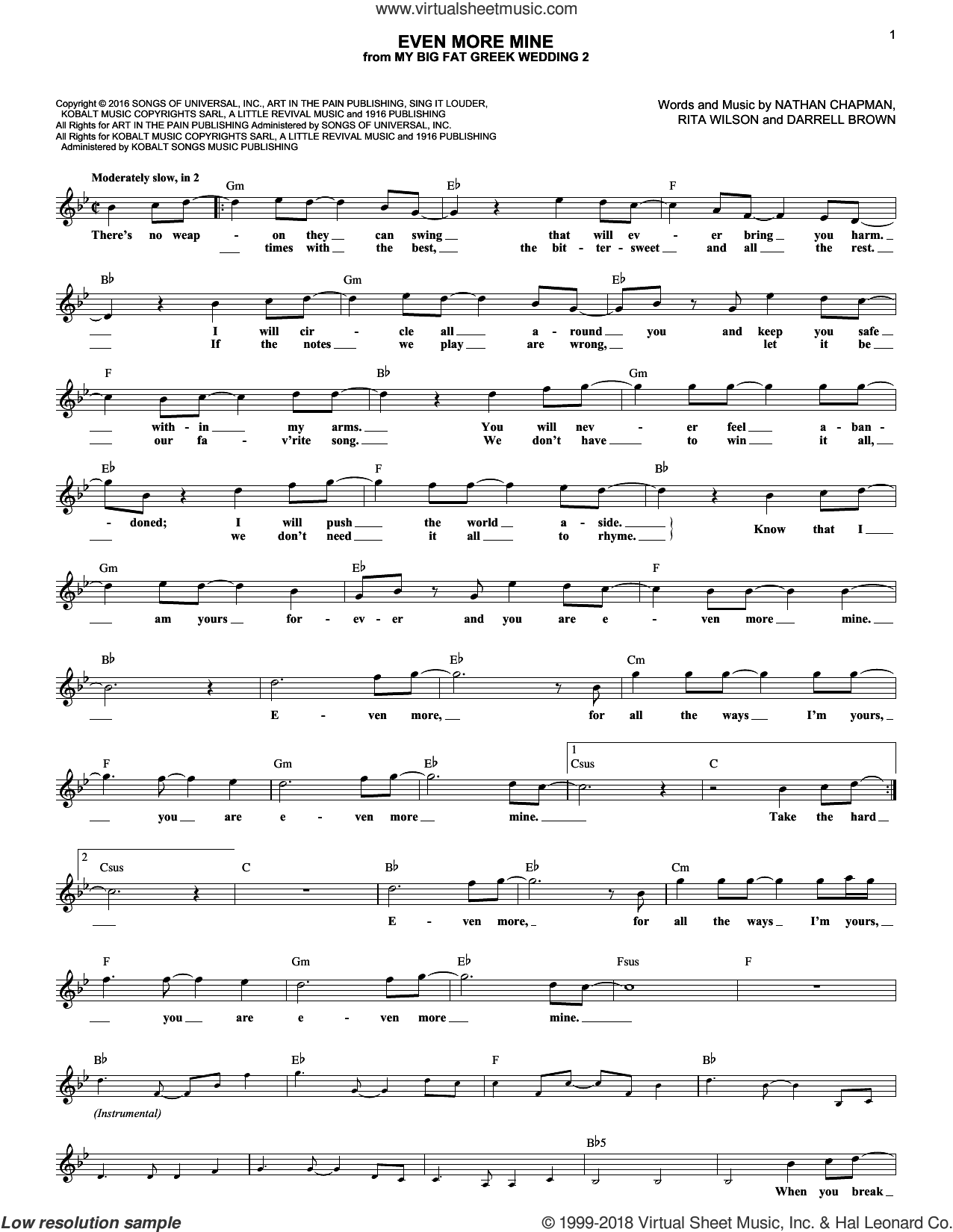 Even More Mine sheet music (fake book) (PDF-interactive)