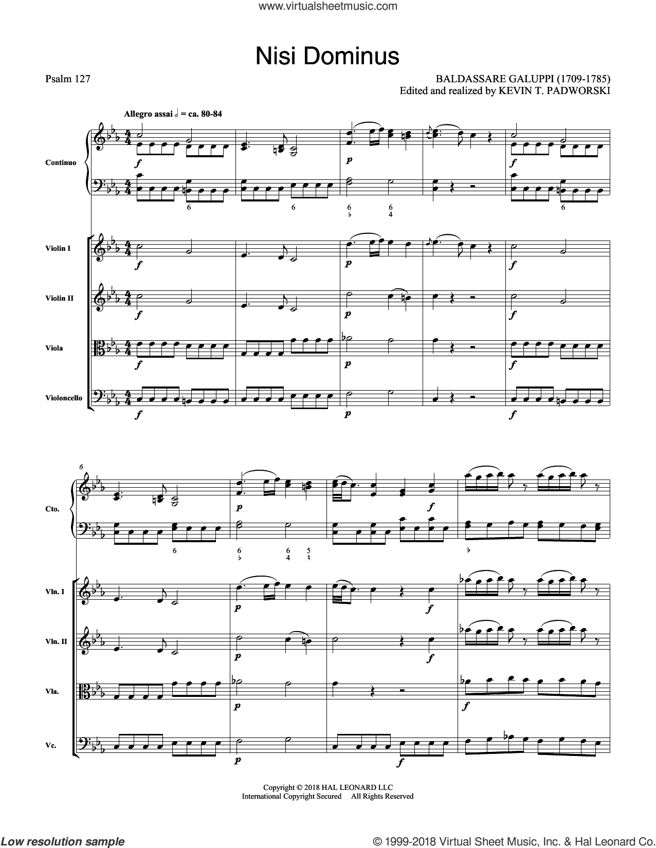 Nisi Dominus sheet music (complete collection) for orchestra/band