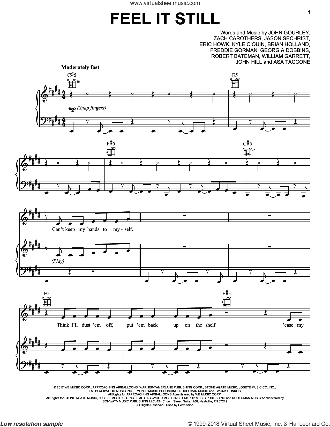 Pentatonix: Feel It Still sheet music for voice, piano or guitar