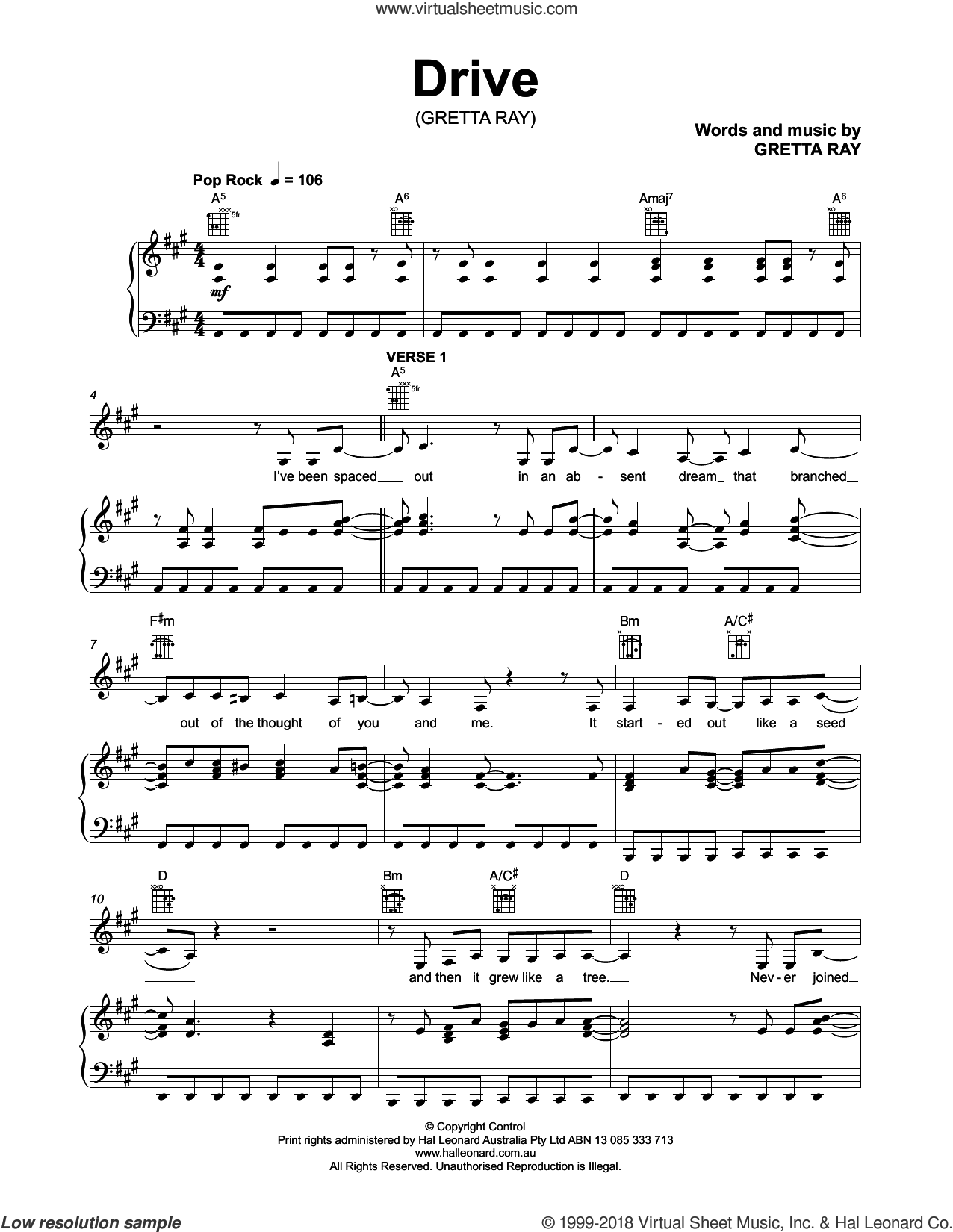 Drive Guitar Chords