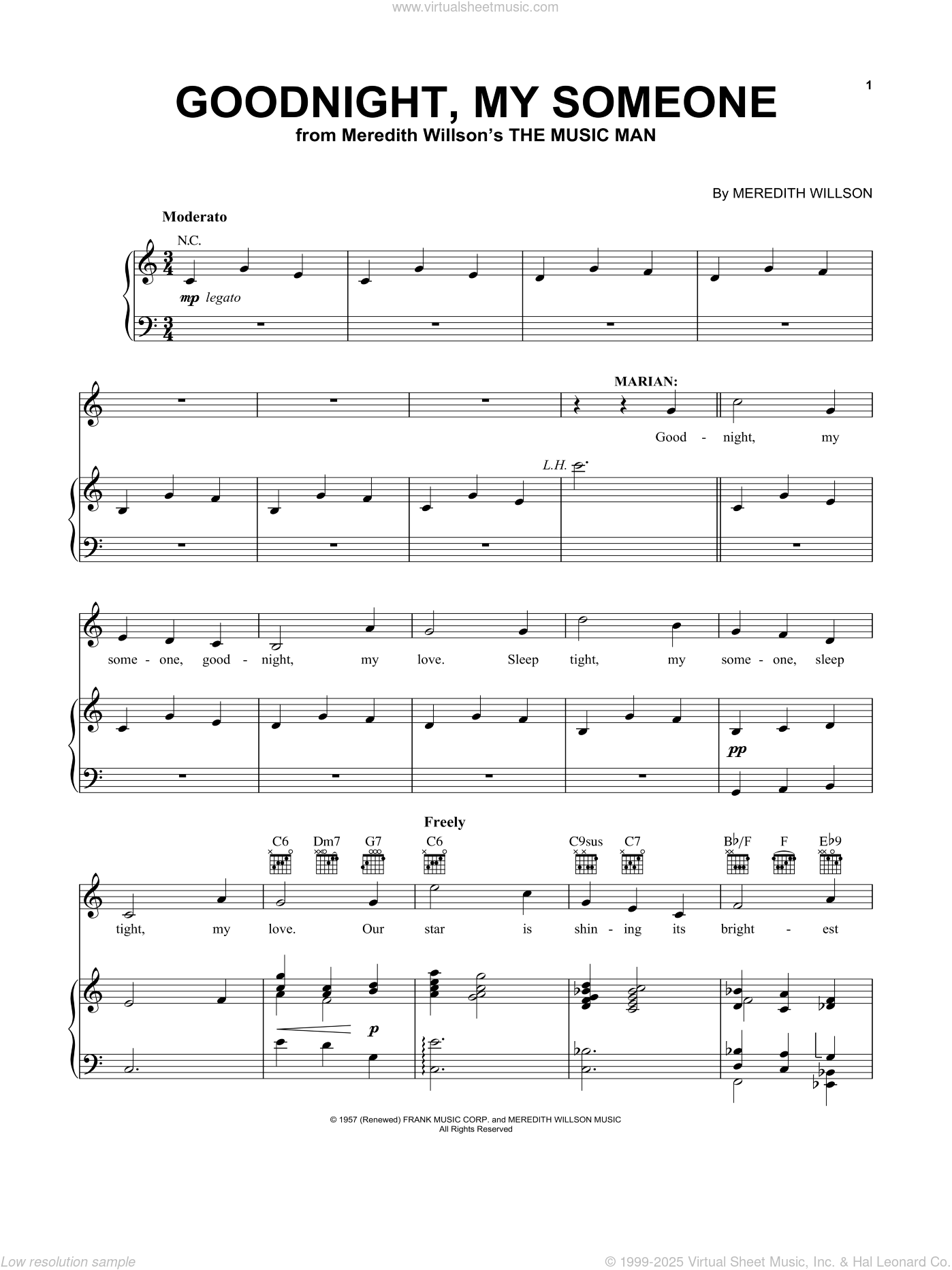 Goodnight, My Someone sheet music for voice, piano or guitar