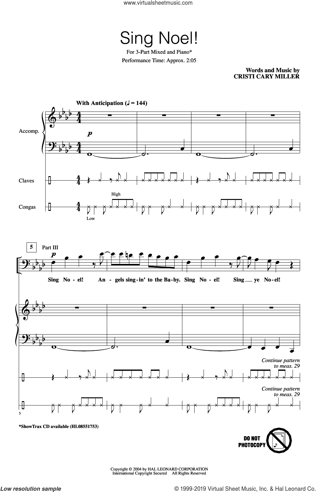 Sing Noel! sheet music for choir (3-Part Mixed) (PDF)