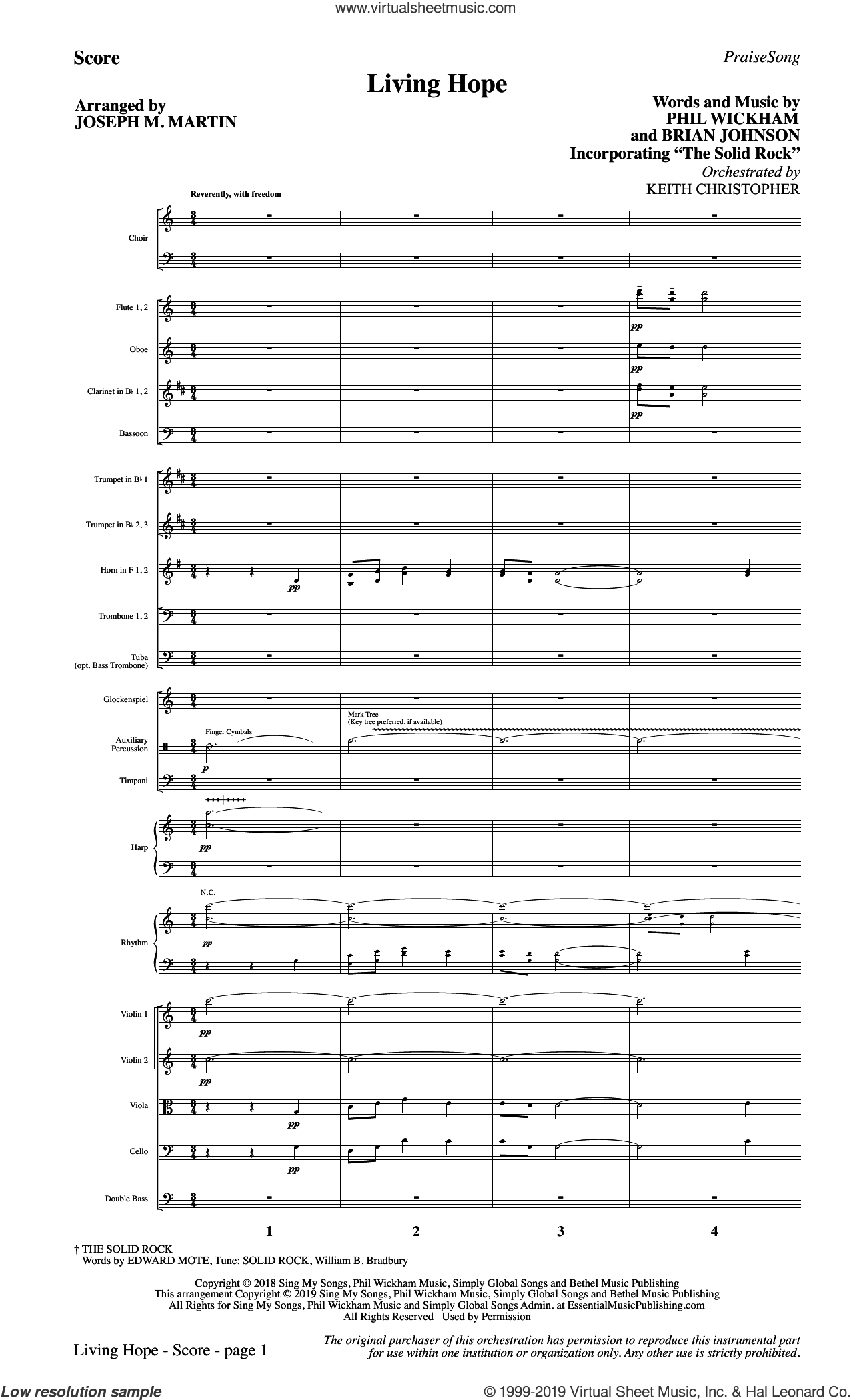 Living Hope (arr. Joseph M. Martin) sheet music (complete collection ...