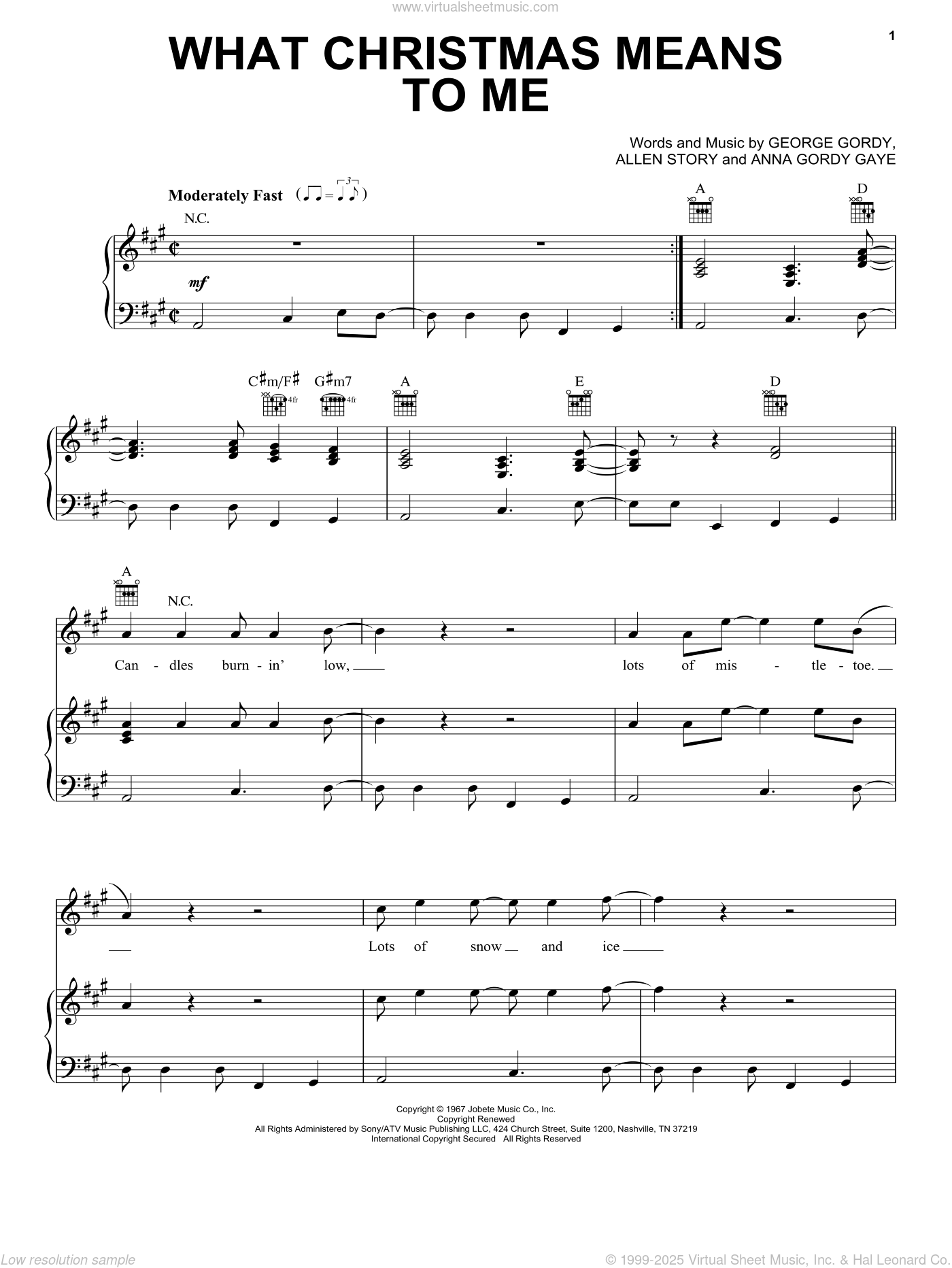 What Christmas Means To Me sheet music for voice, piano or guitar