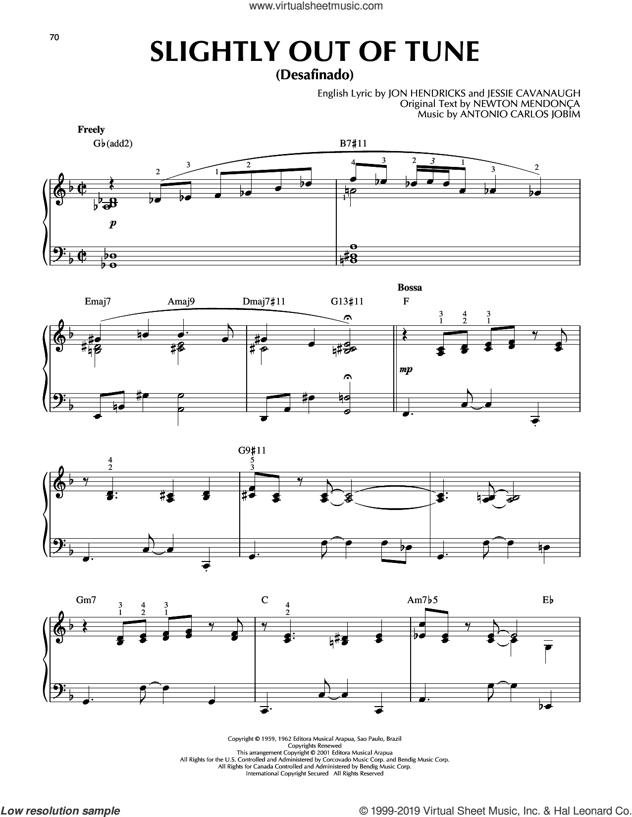 Slightly Out Of Tune (Desafinado) [Jazz version] (arr. Brent Edstrom ...