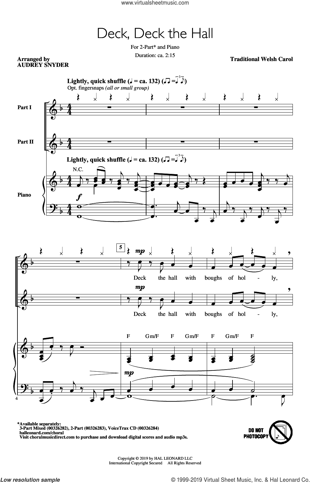 Deck The Halls Sheet Music Deck The Halls (SATB) Choral Clarity