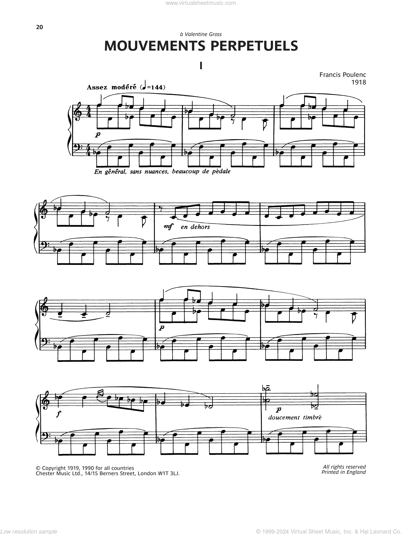 Mouvements Perpetuel One sheet music for piano solo (PDF)