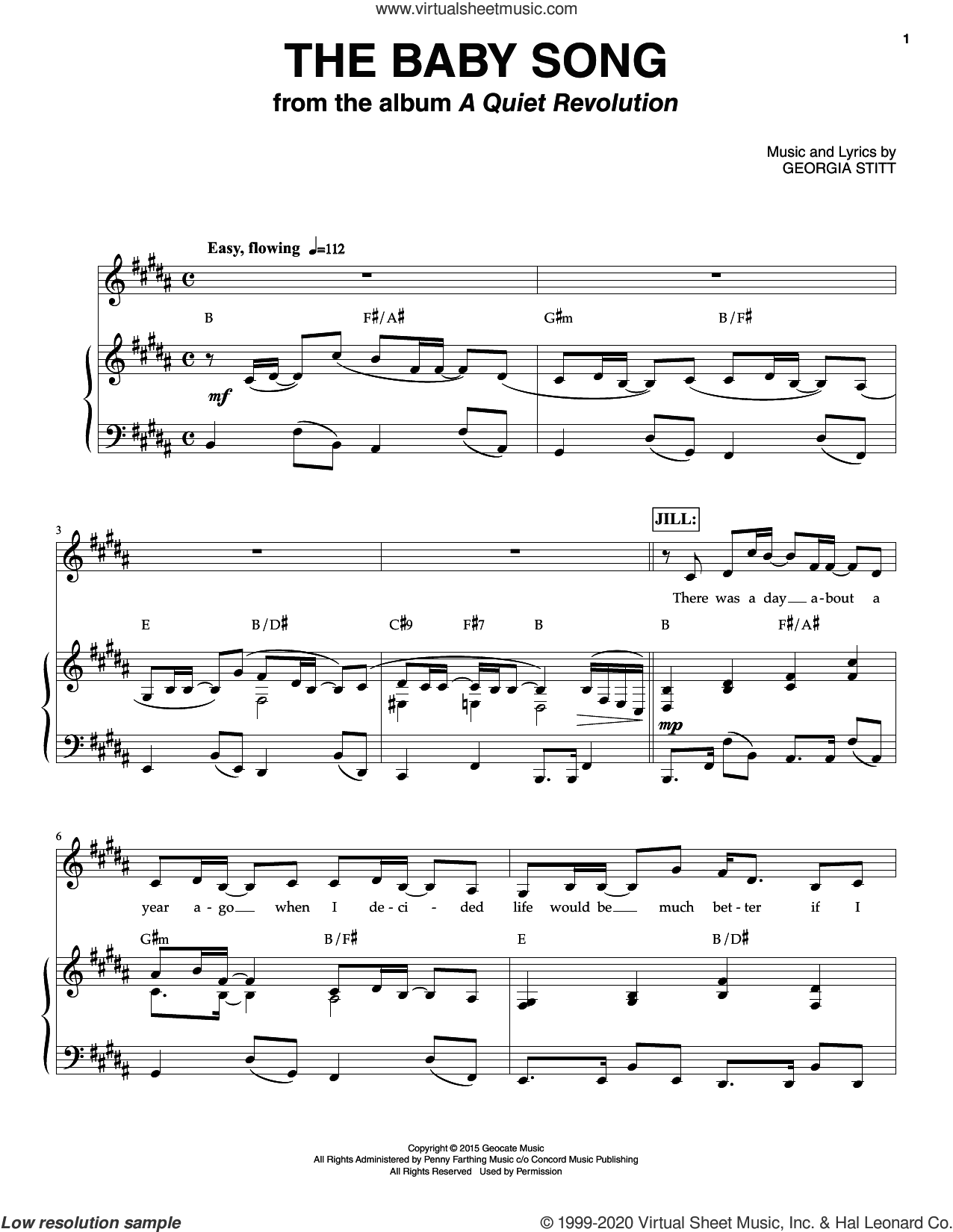 The Baby Song sheet music for voice and piano (PDF)