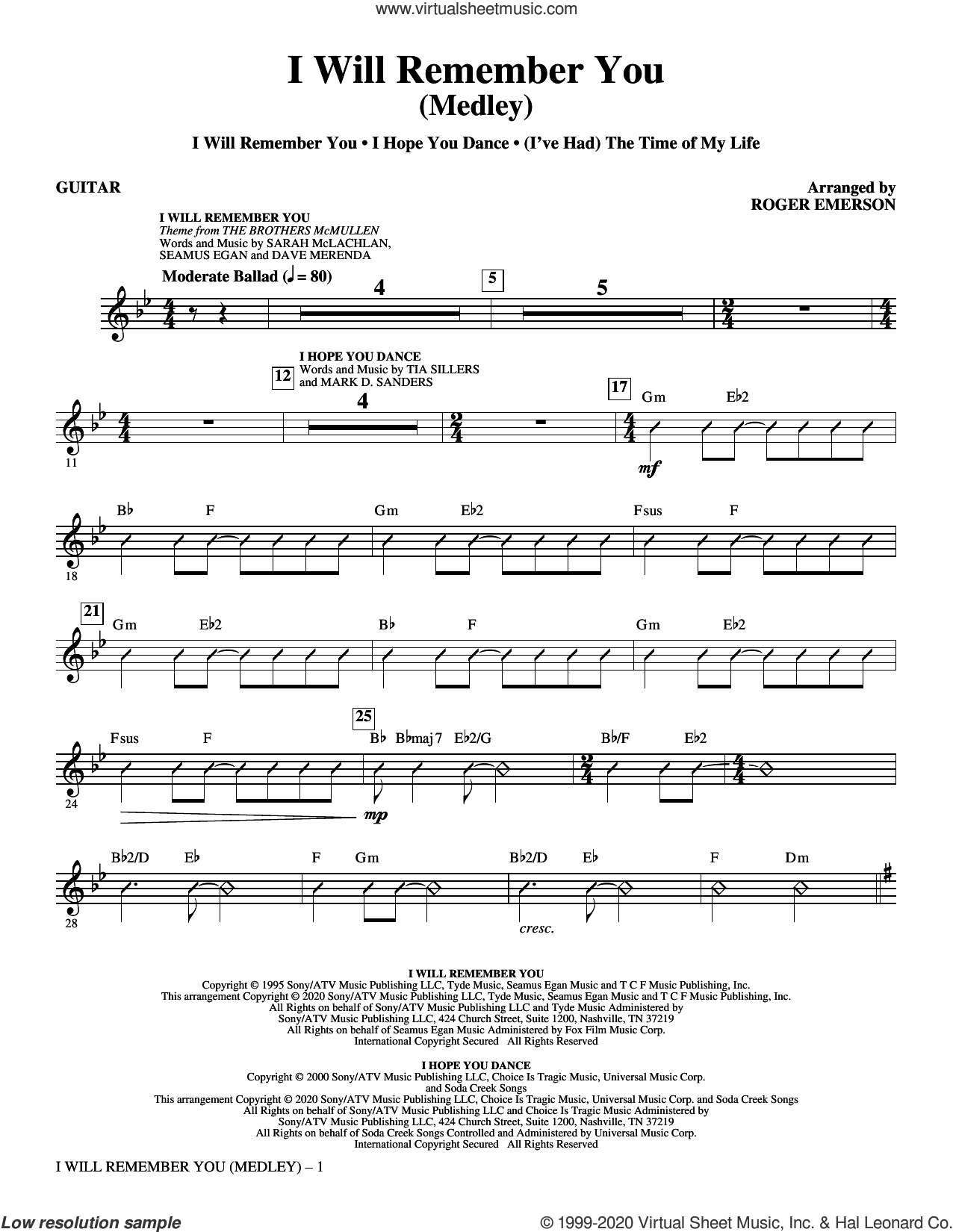 I Will Remember You (Medley) (complete set of parts) sheet music for ...